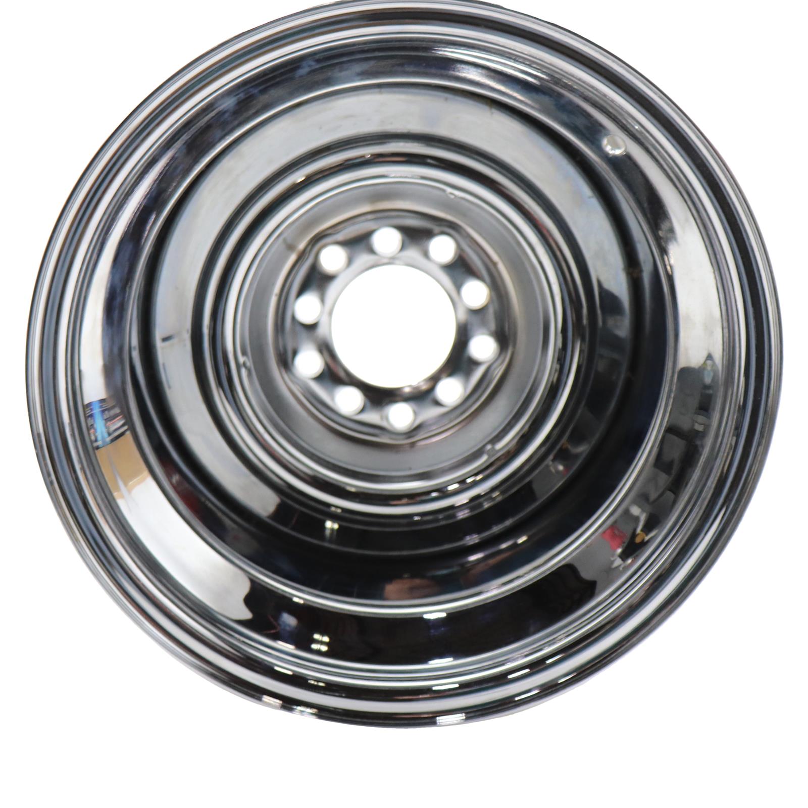 Speedway Smoothie 15x10 Chrome Steel Wheel, 5 on 5/5.5, 4.5 BS