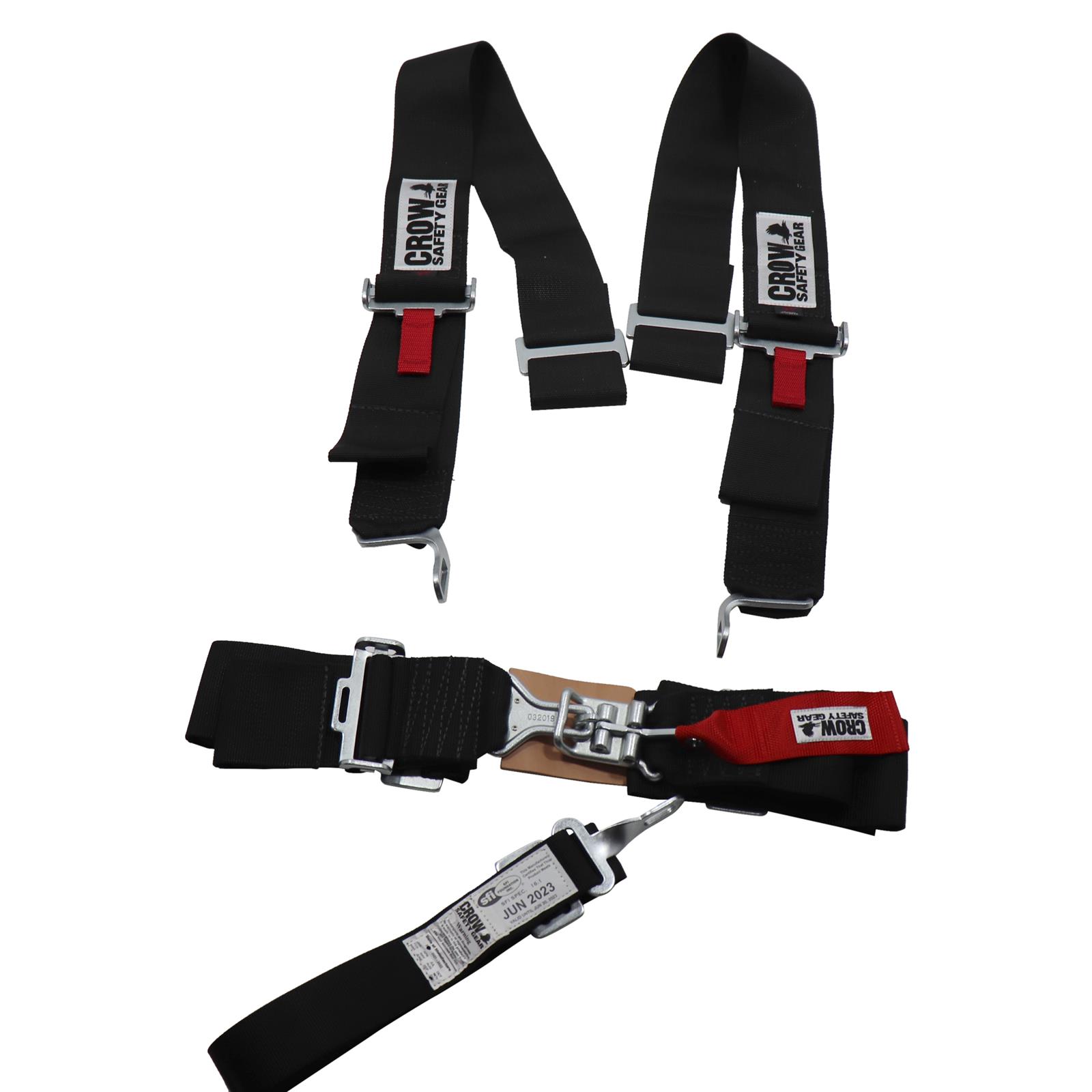 Crow 20054 Sprint/Midget 5-Point Wrap-Around Racing Harness,Black