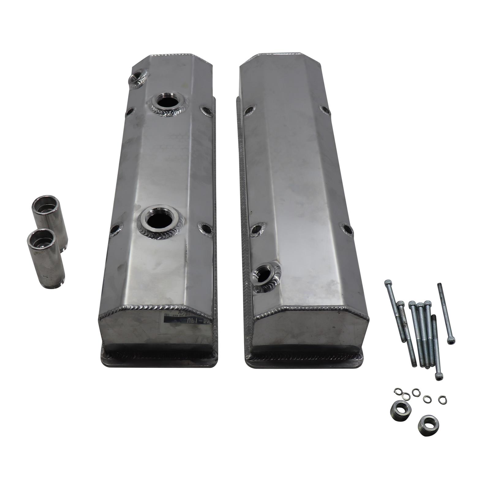 Small Block Chevy Fabricated Valve Covers w/ Breather Tubes