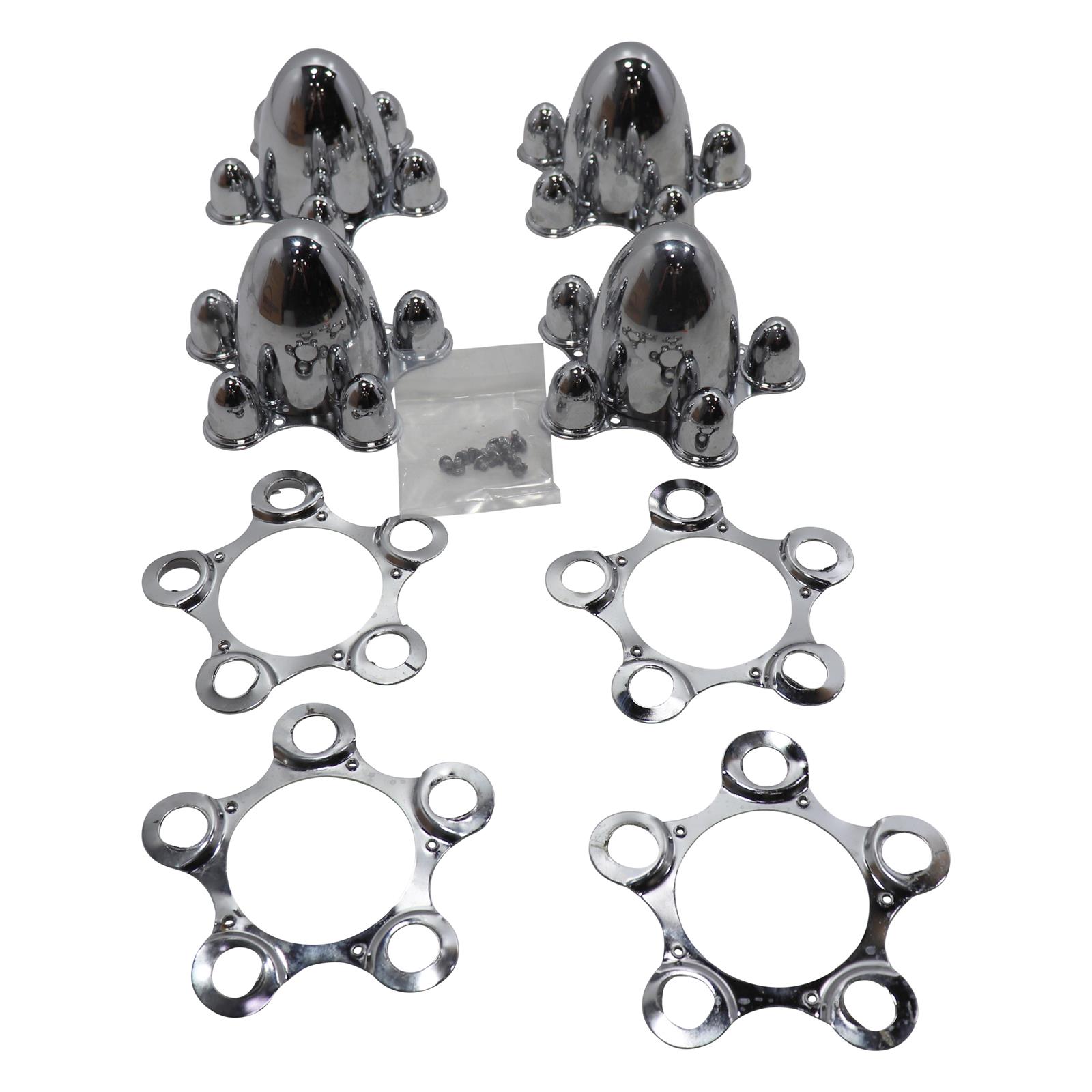 Speedway Bullet-Style Spider Cap Wheel Hub Covers, 5 on 4-1/2 Inc