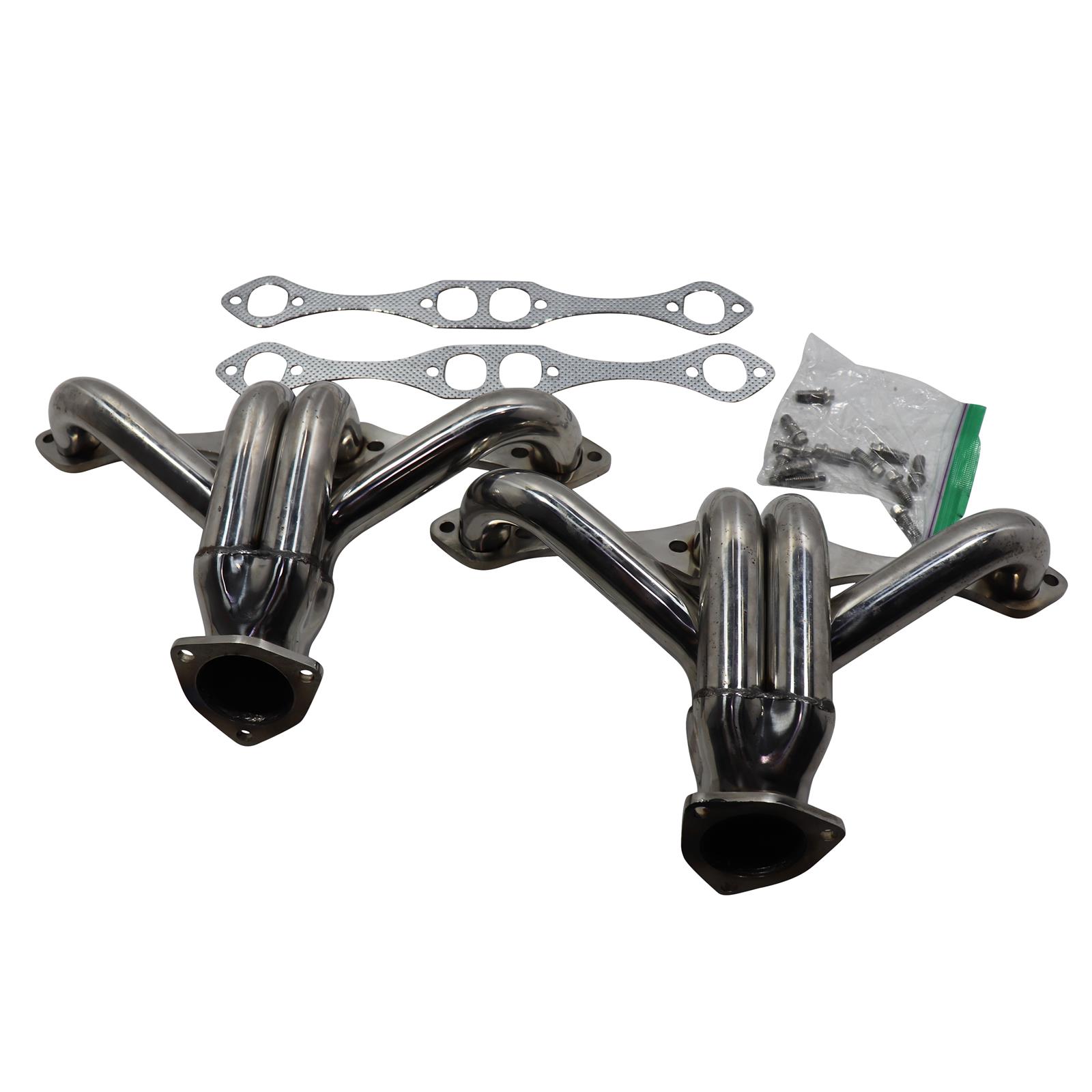 Tight-Fit Stainless Steel Small Block Chevy Block Hugger Headers