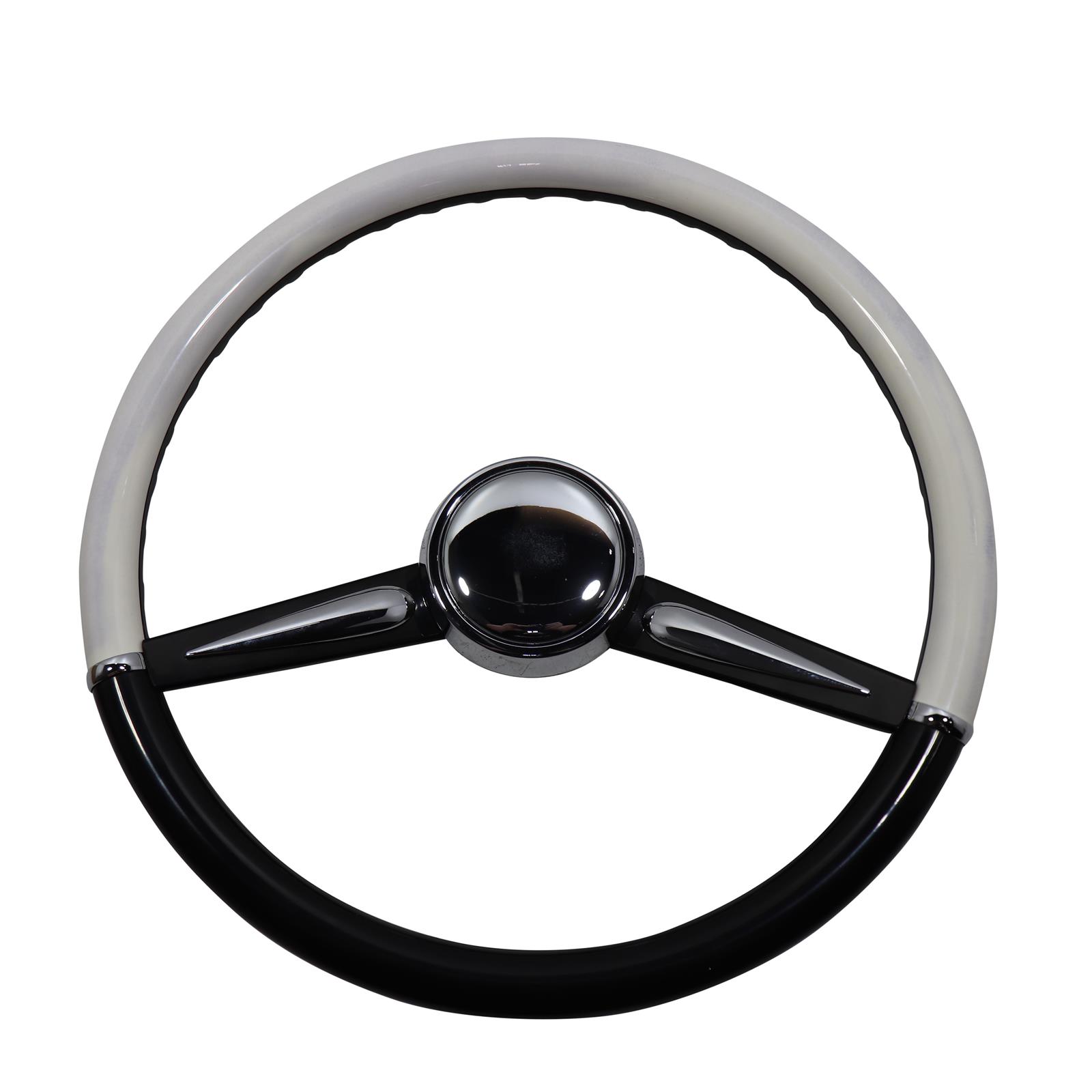 CON2R SW2SPOKE-BLK Two-Tone Twin Spoke Steering Wheel, Black and