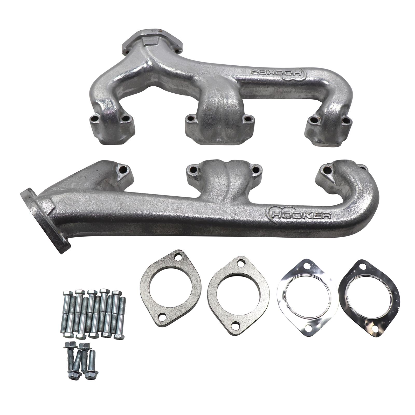 Hooker 8525-1HKR S/B Chevy Exhaust Manifolds, 2-1/2 Inch, Silver