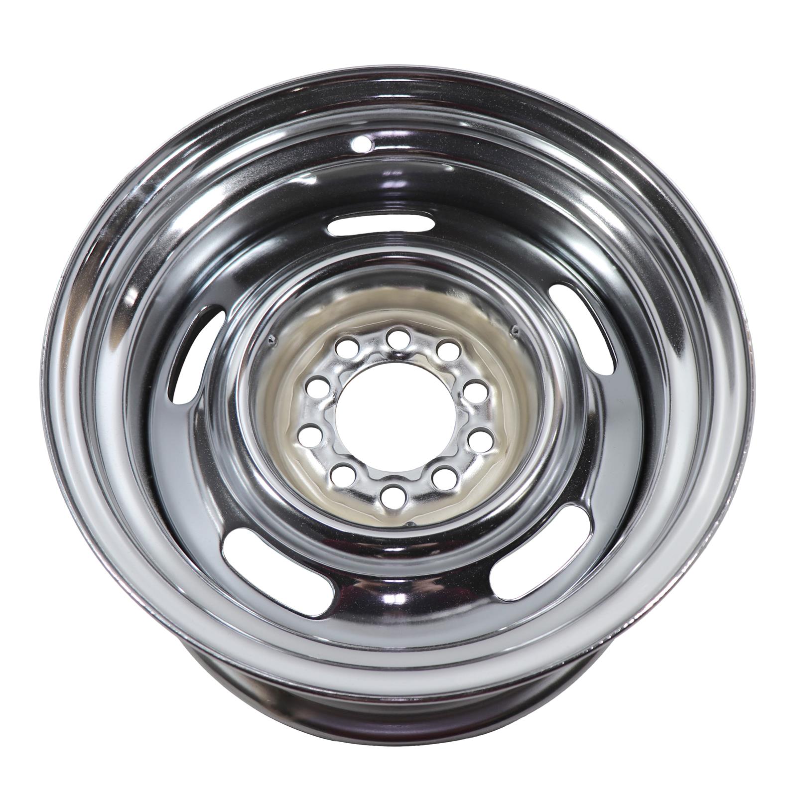 GM Rally Dual Pattern, 4.5"-4.75" Chrome 15x8