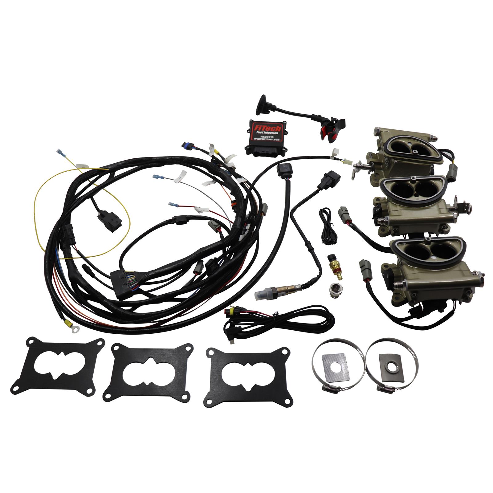 FiTech 39610 Go EFI Tri-Power Throttle Body 600HP System