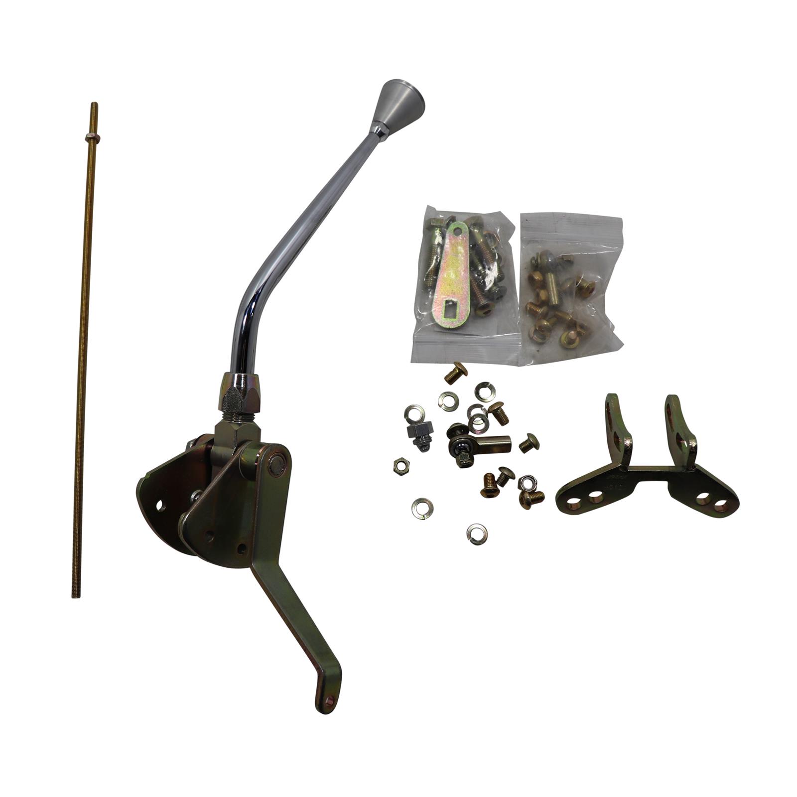 Lokar TM350CL Trans Shifter, TH-350, 12 Inch, Tailmnt, Lokar Knob