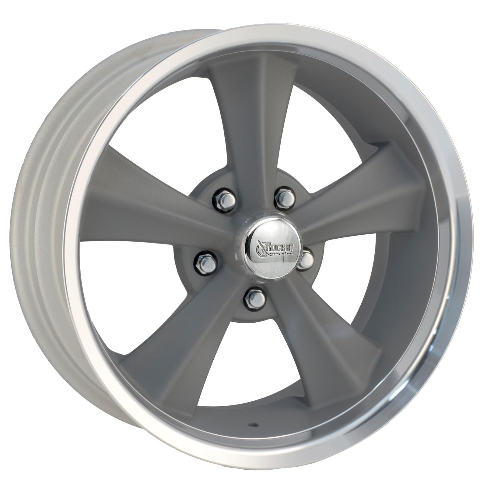 Rocket Racing R13-776542 Booster Gray 17x7 Wheel, 5x4.5, 4-1/4 BS