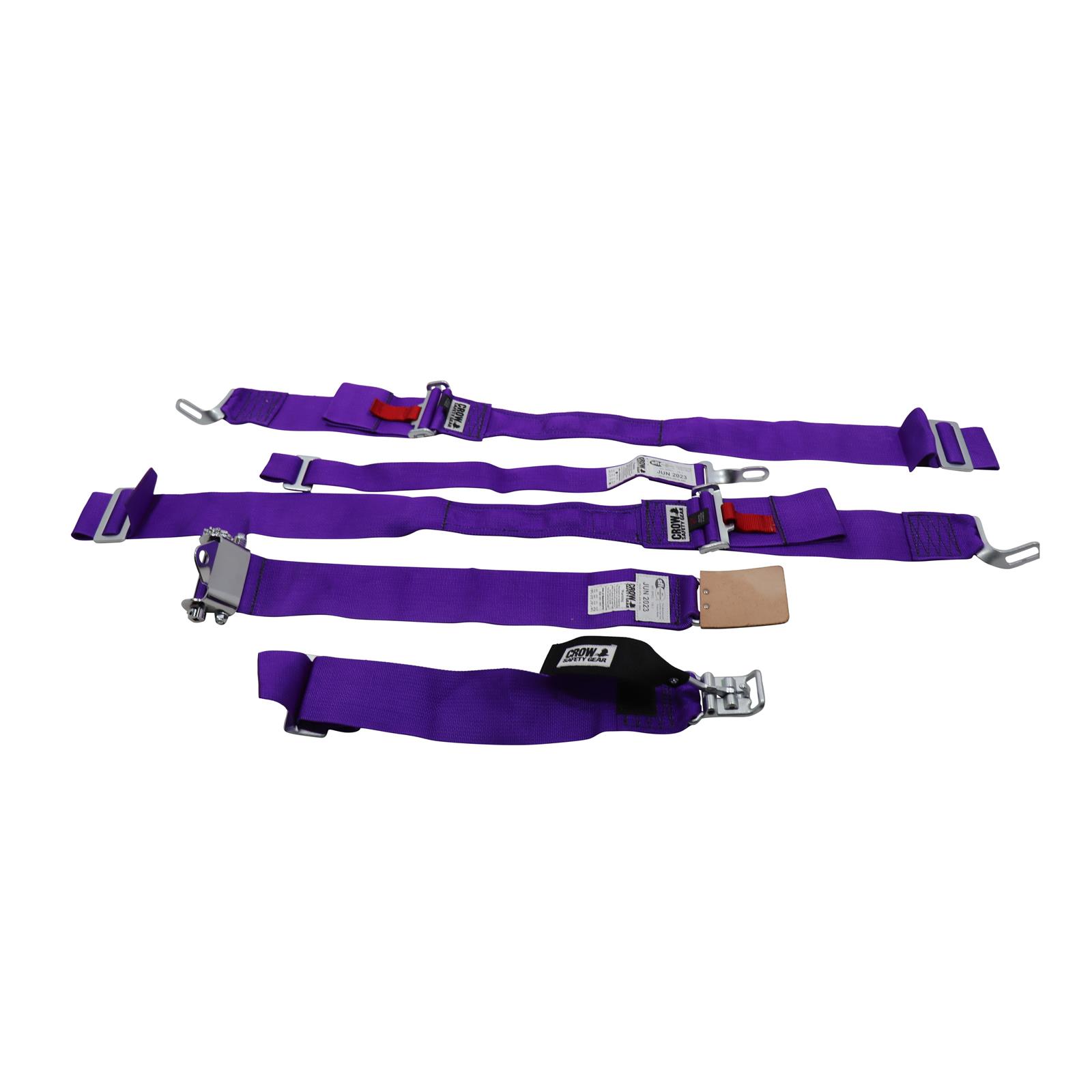 Crow 40065 5-Way Ratchet Racing Harness, Purple