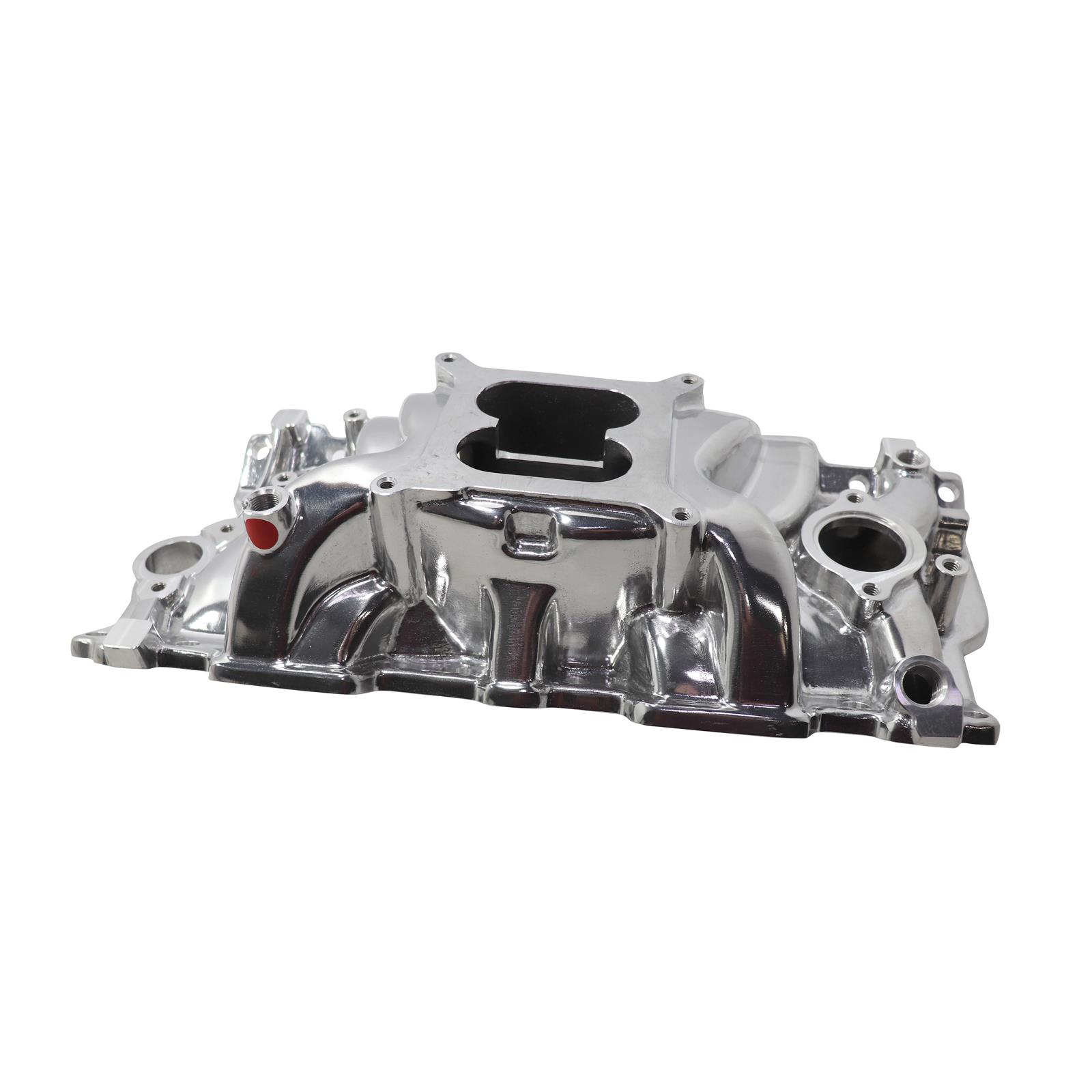 1957-86 SBC Chevy Intake Manifold, Dual Plane, RPM 350 Polished