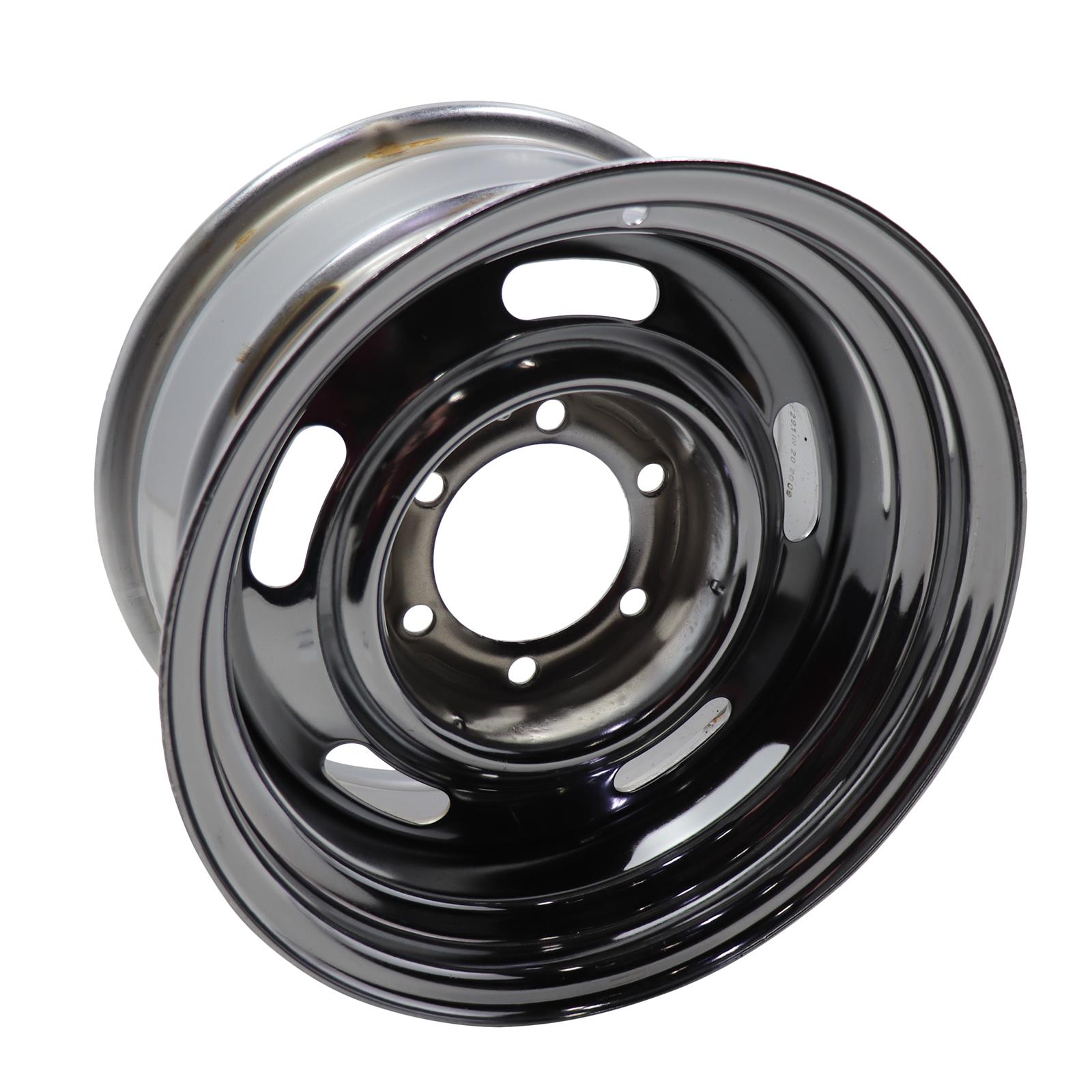 GM Rally Track Wheel, 6 on 5.5 Inch Bolt Pattern, 15x8, Chrome