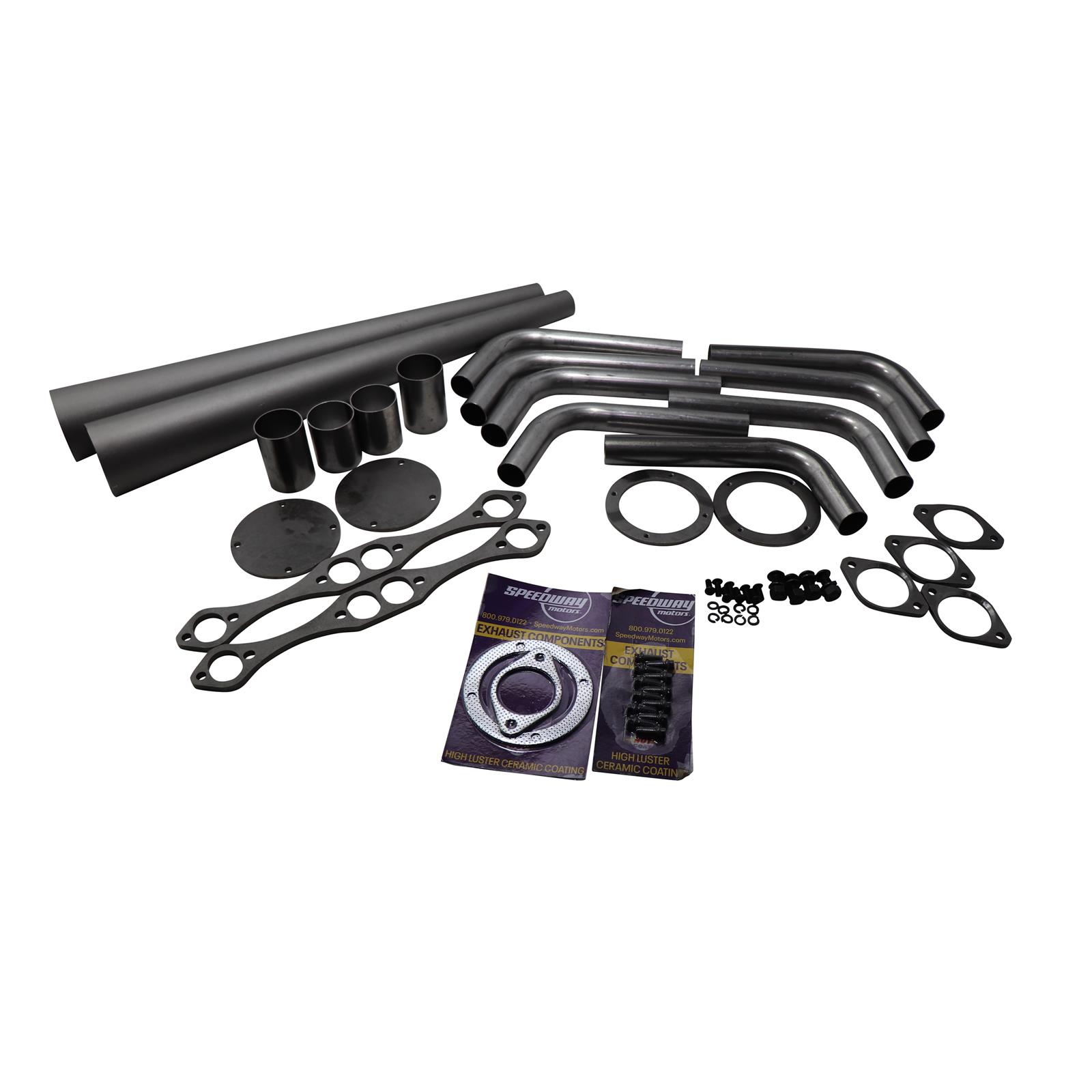 Small Block Chevy Lake Style Header Kit, 1-5/8 Tube, 4 Inch Cone