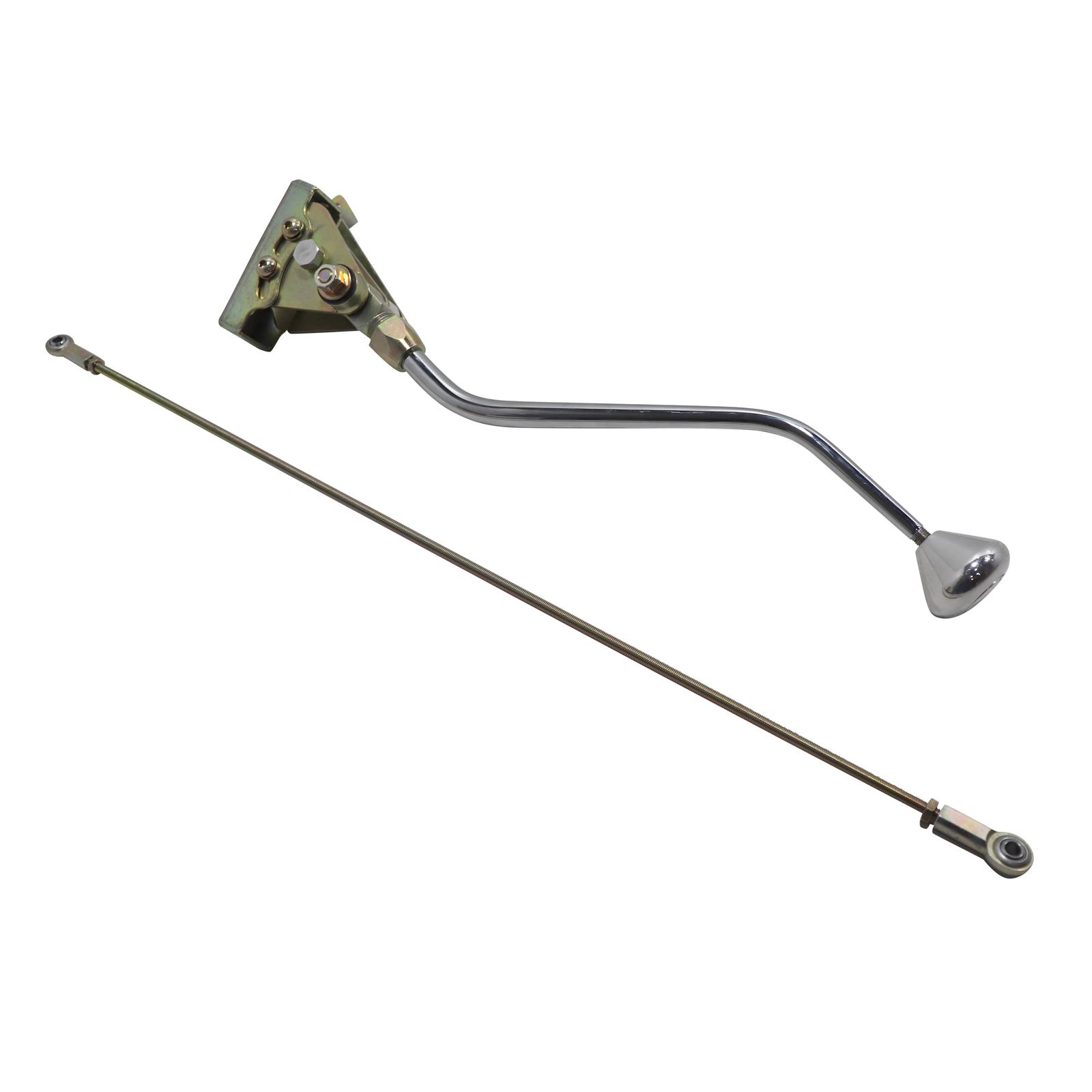 Lokar FM700BNMP Floor Mount Shifter, 700-R4, 16 In, Pol. Mushroom