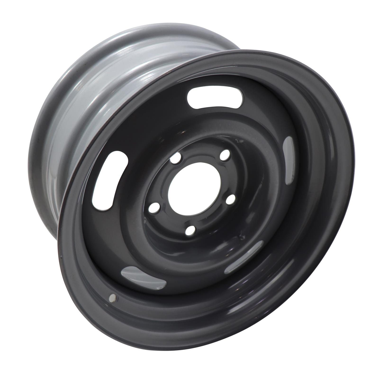 GM Rally Truck Wheel, 5 On 5 Inch Bolt Pattern, 15X7, Silver