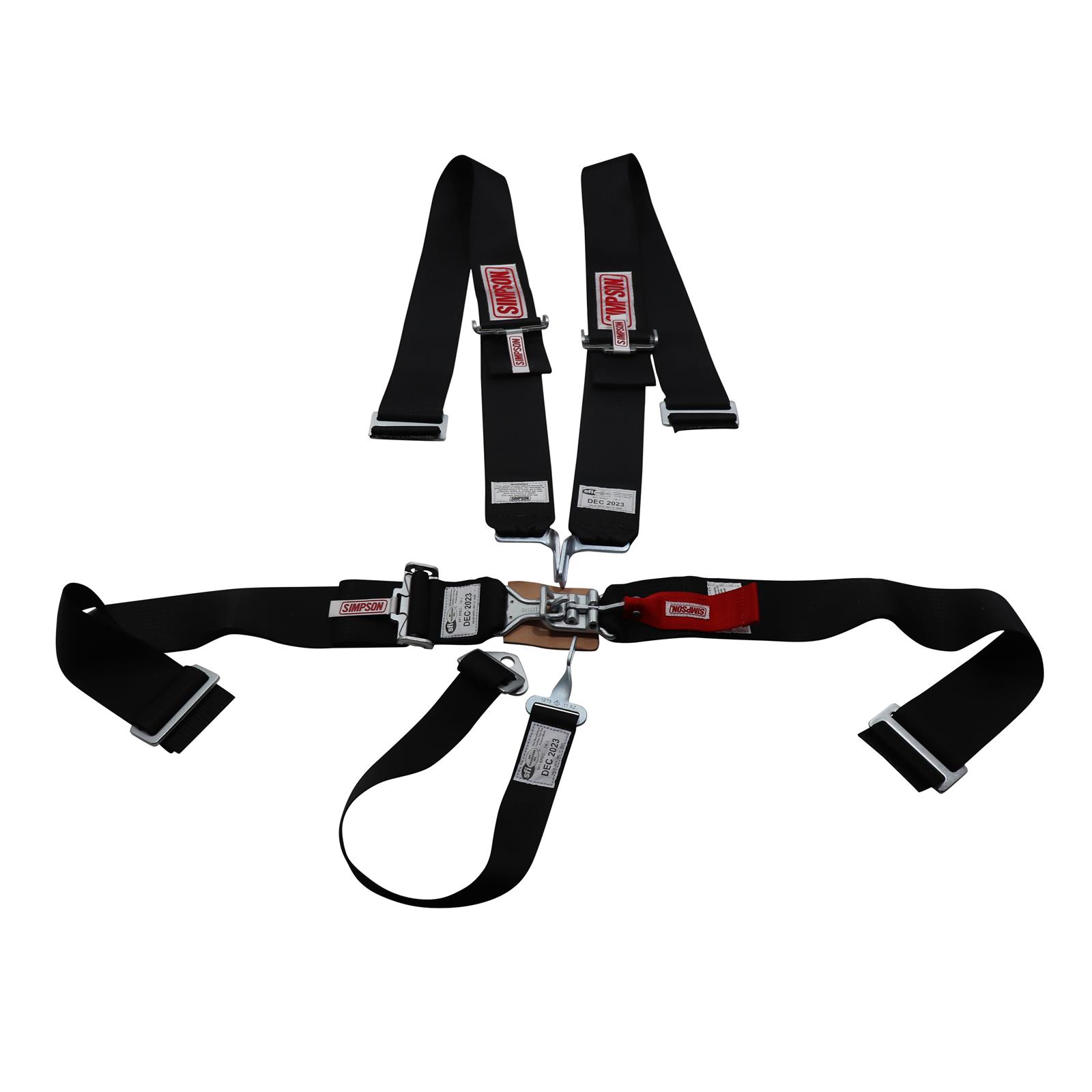 Simpson 29075BK Latch/Link Short Sew 5-Way Sprint Harness, Black