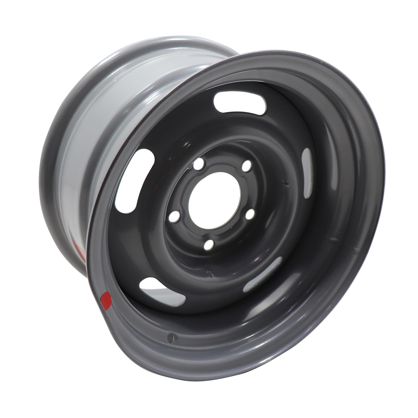 GM Rally Truck Wheel, 5 On 5 Inch Bolt Pattern, 15X8, Silver