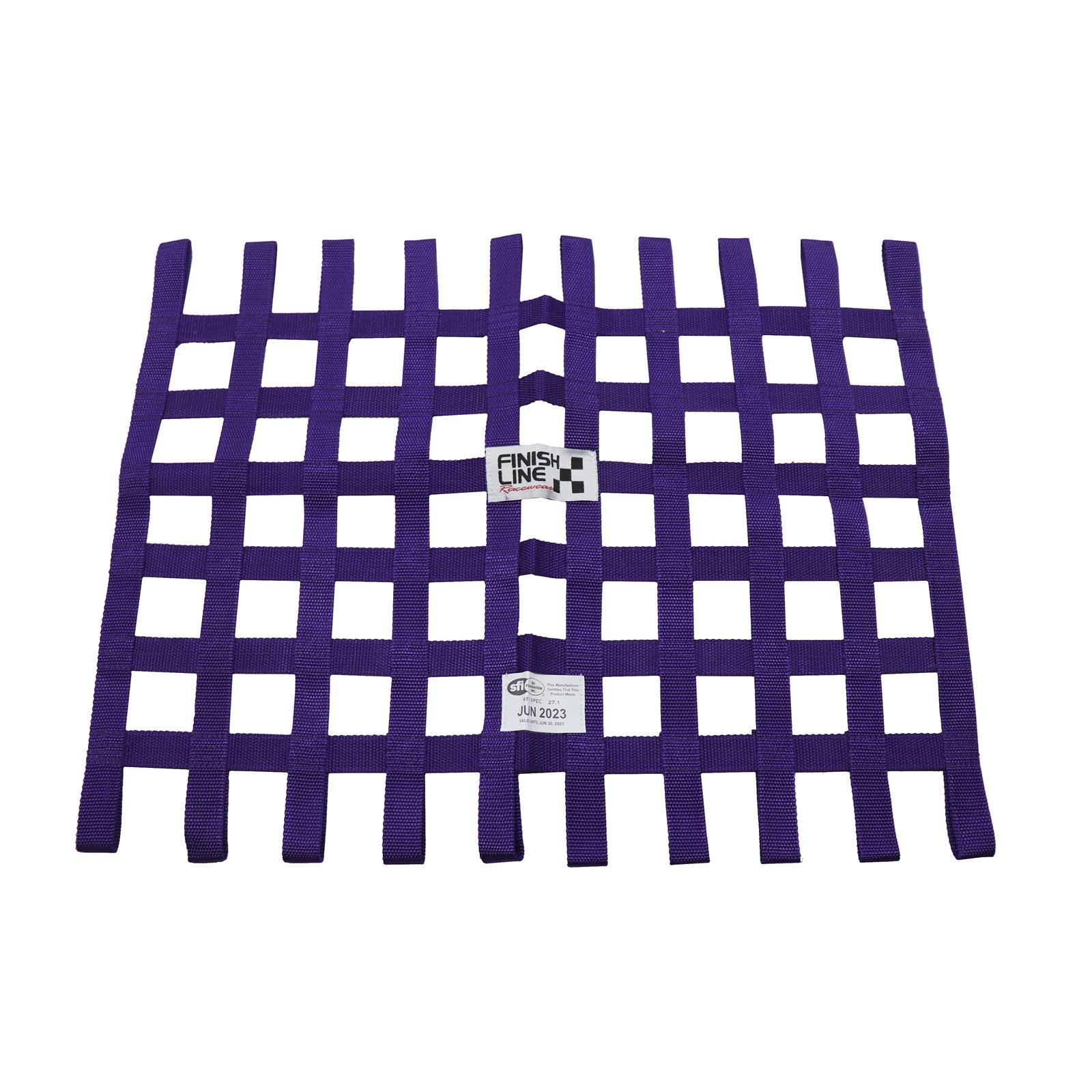 Finishline Racing Purple SFI 27.1 Window/Safety Net, 18 x 24