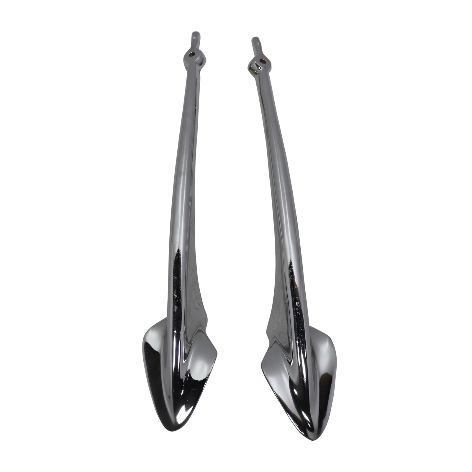 1926-1927 Model T Windshield Posts, 4 Inch Chopped, Chrome