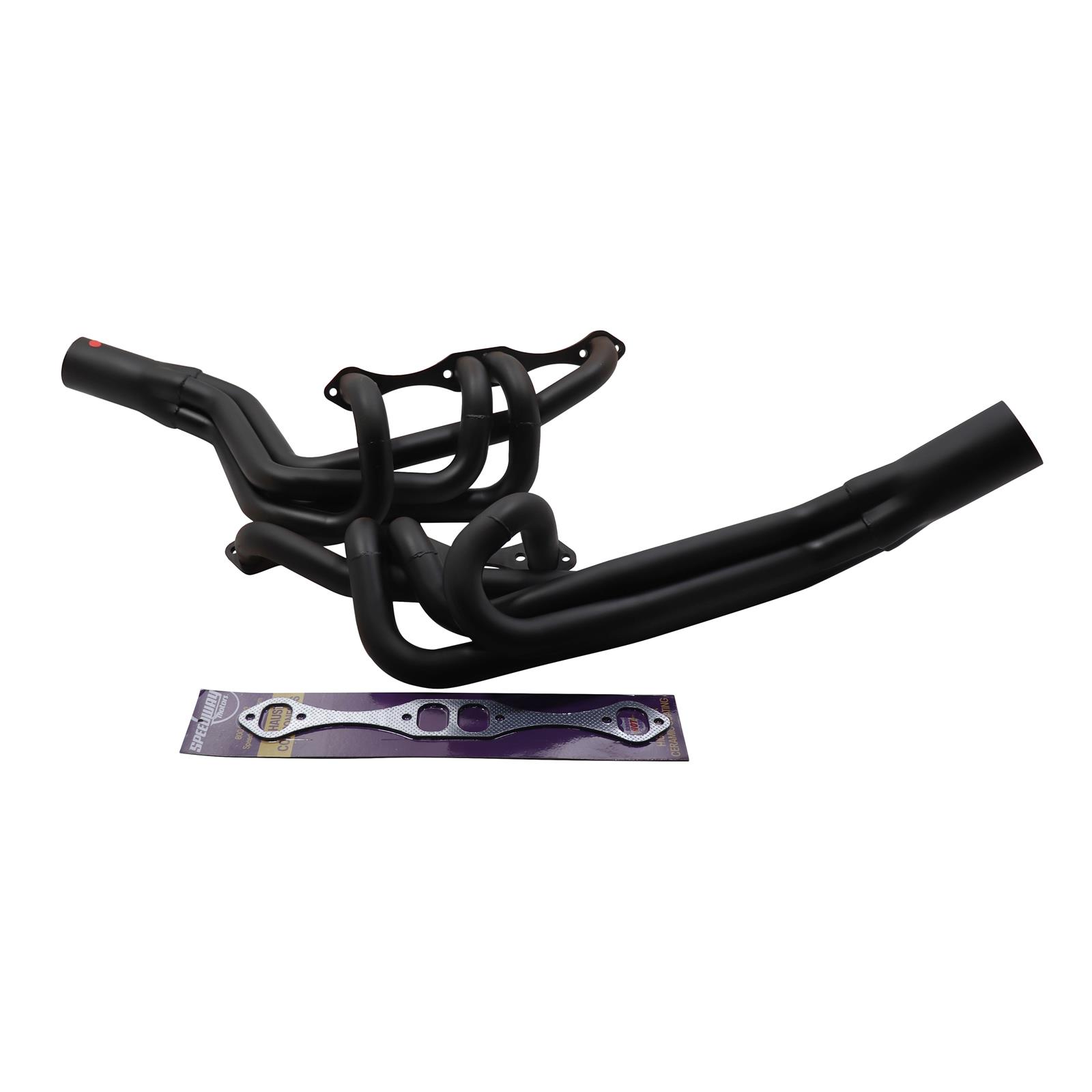 Speedway Small Block Chevy Crossover Headers, Raw Finish