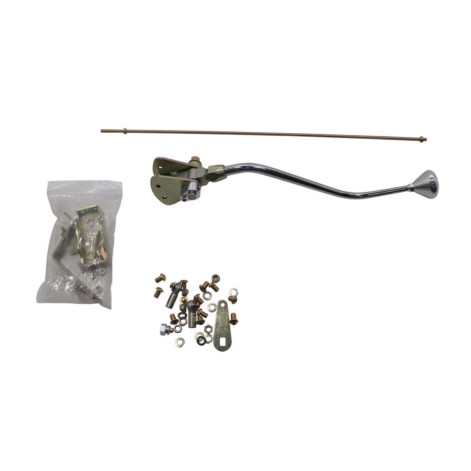 Lokar FM700BNMP Floor Mount Shifter, 700-R4, 16 In, Pol. Mushroom