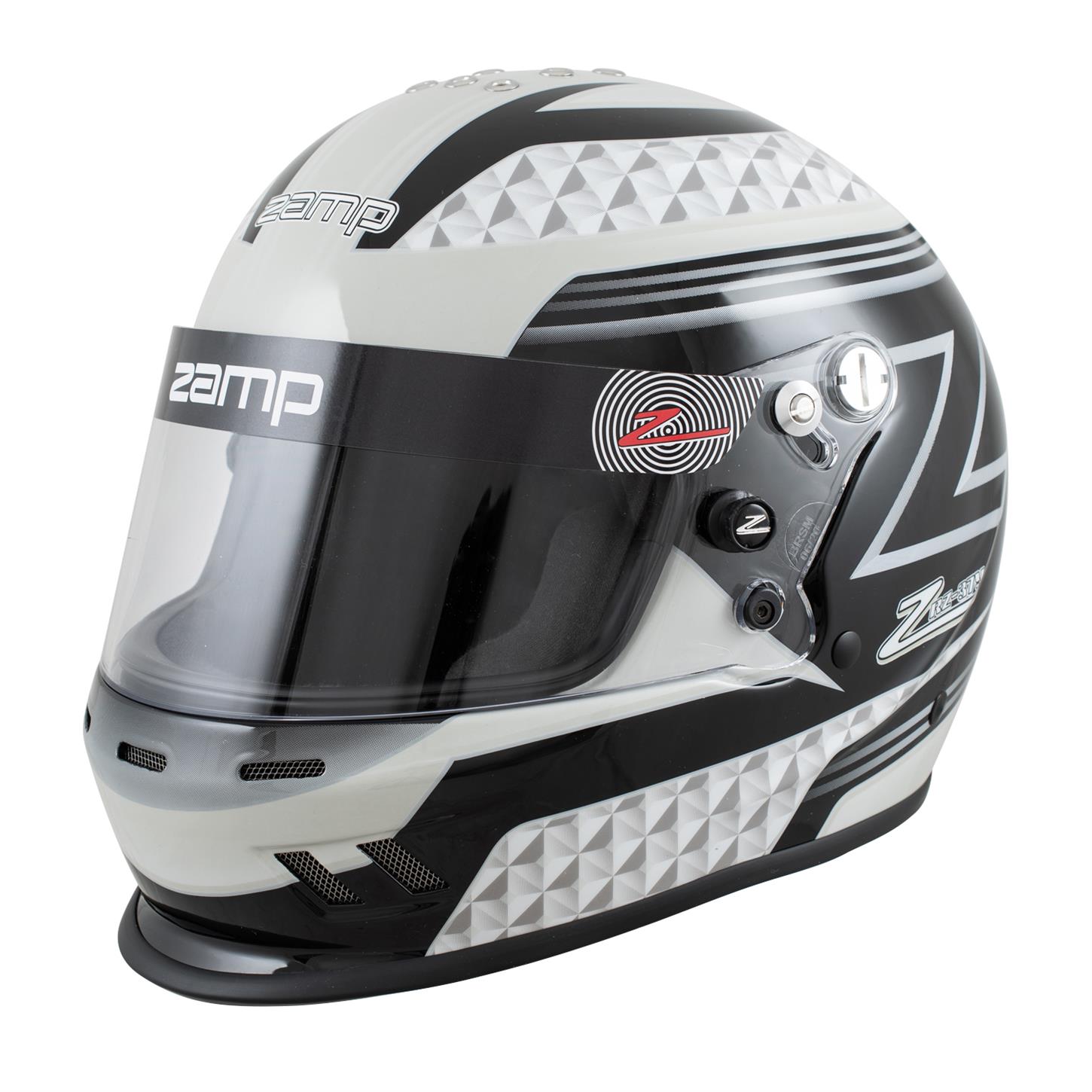 Zamp H757C1554 Zamp RZ-37Y SFI 24.1 Helmet, Gray/Black, Size 54