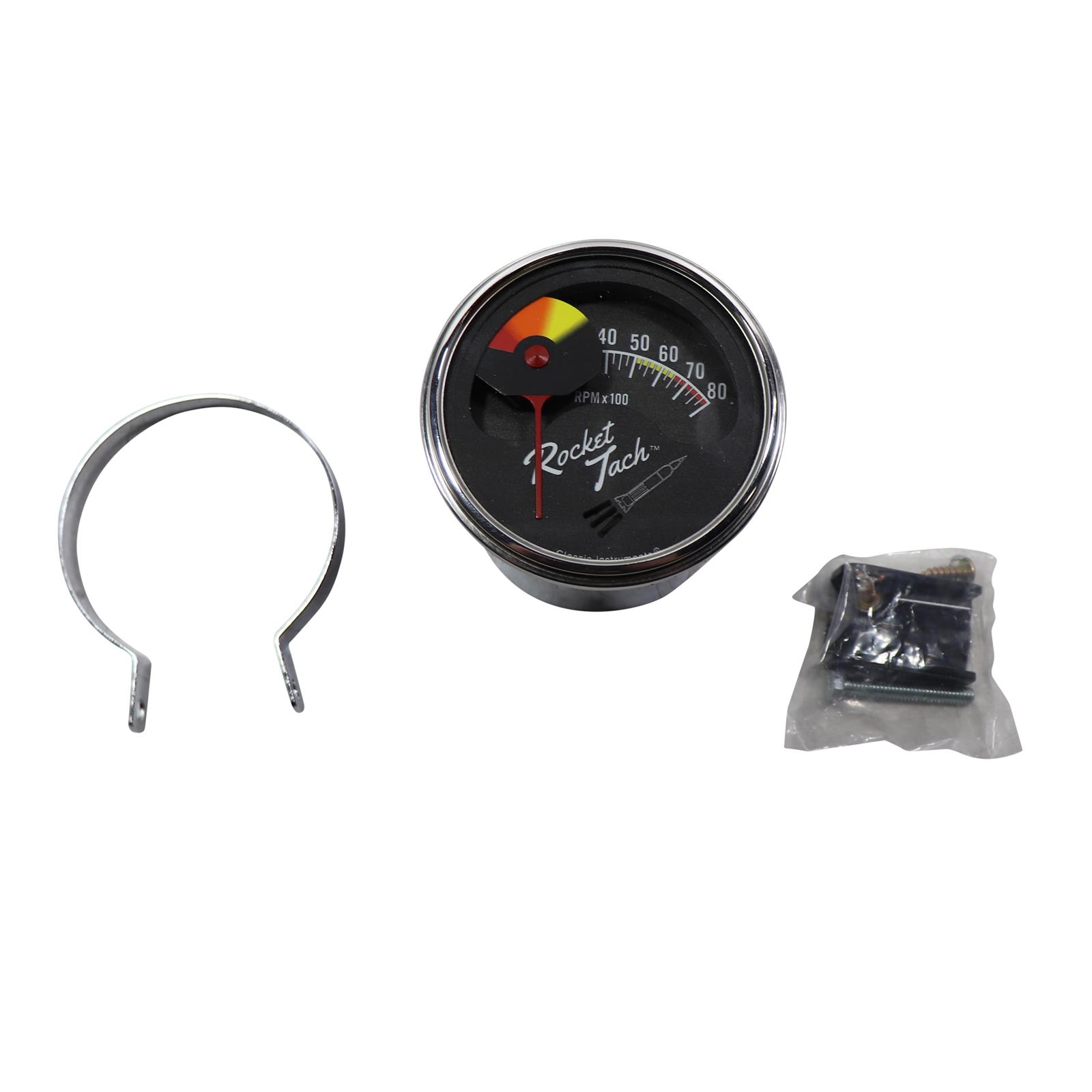 Classic Instruments RT80SLF Rocket Tachometer, 3-3/8 Inch, 8,000