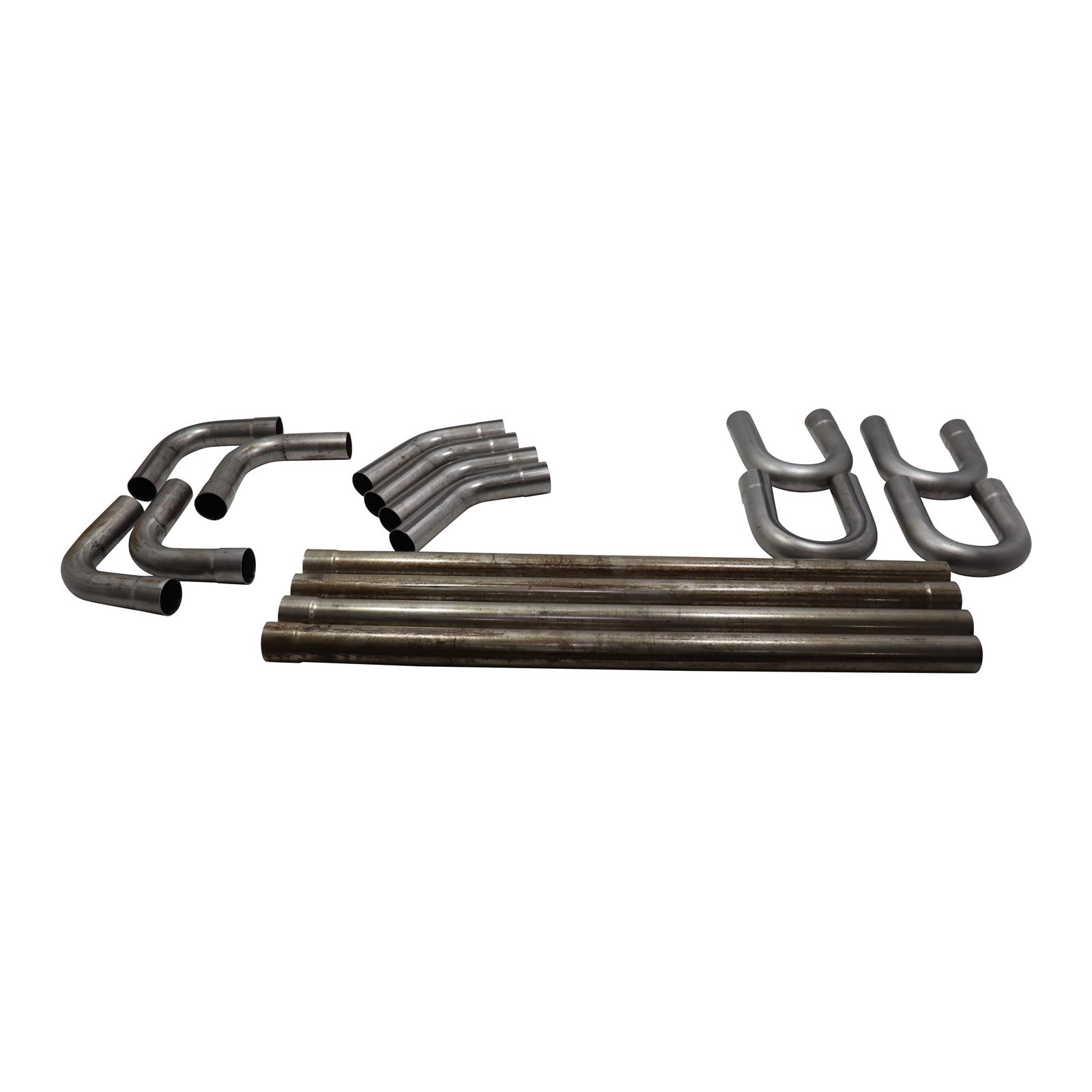 Universal Mild Steel Dual Exhaust Mandrel Bend Kit, 2-1/2 Inch