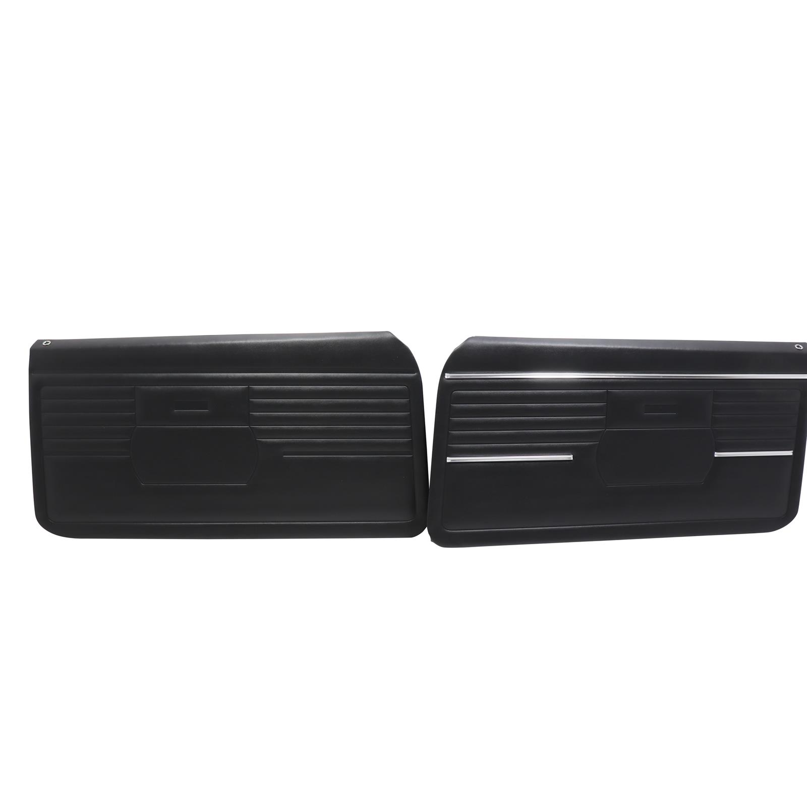 PUI PD210 1968 Camaro Standard Front Door Panels, Black, Pair