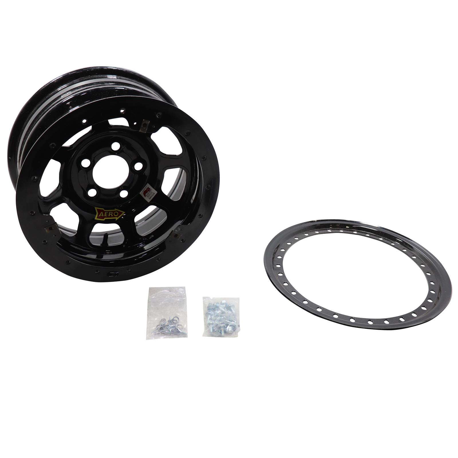 AERO 53 Series 5x5 IMCA Certified 15 x 8 Black Wheel, 3 Backspace