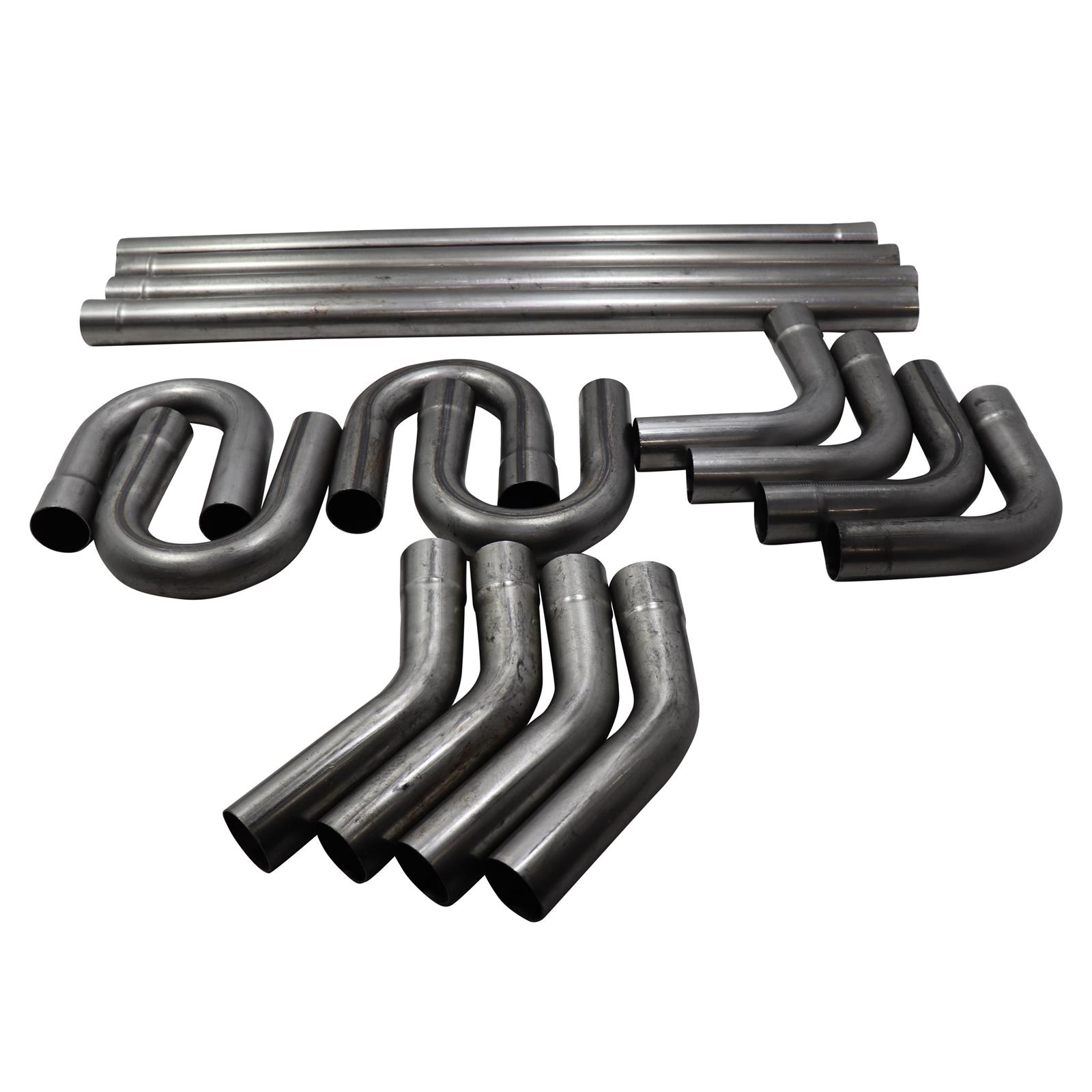 Universal Mild Steel Dual Exhaust Mandrel Bend Kit, 2-1/2 Inch