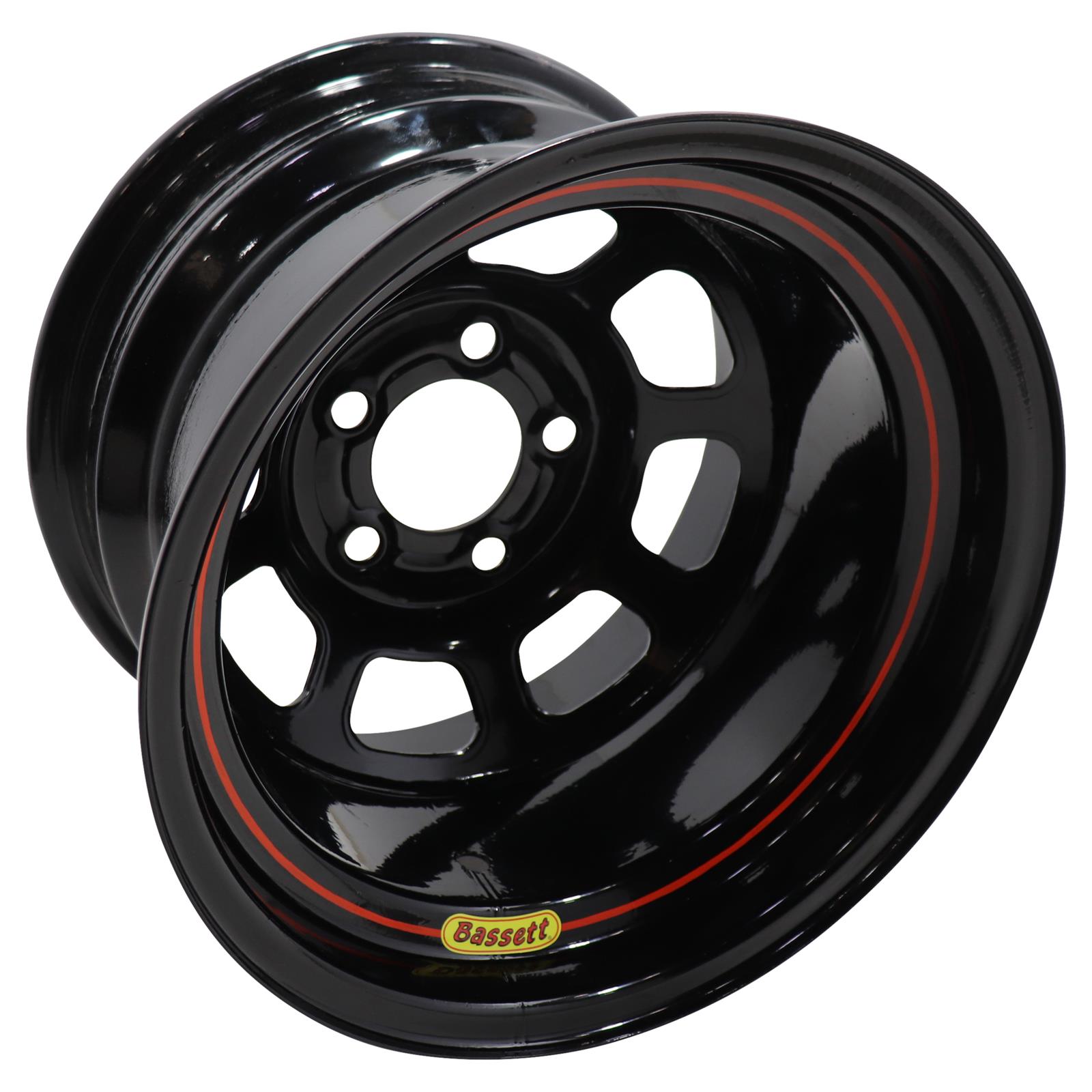 Bassett 50S52 15X10 D-Hole Lite 5x5 2" Backspace Black Wheel