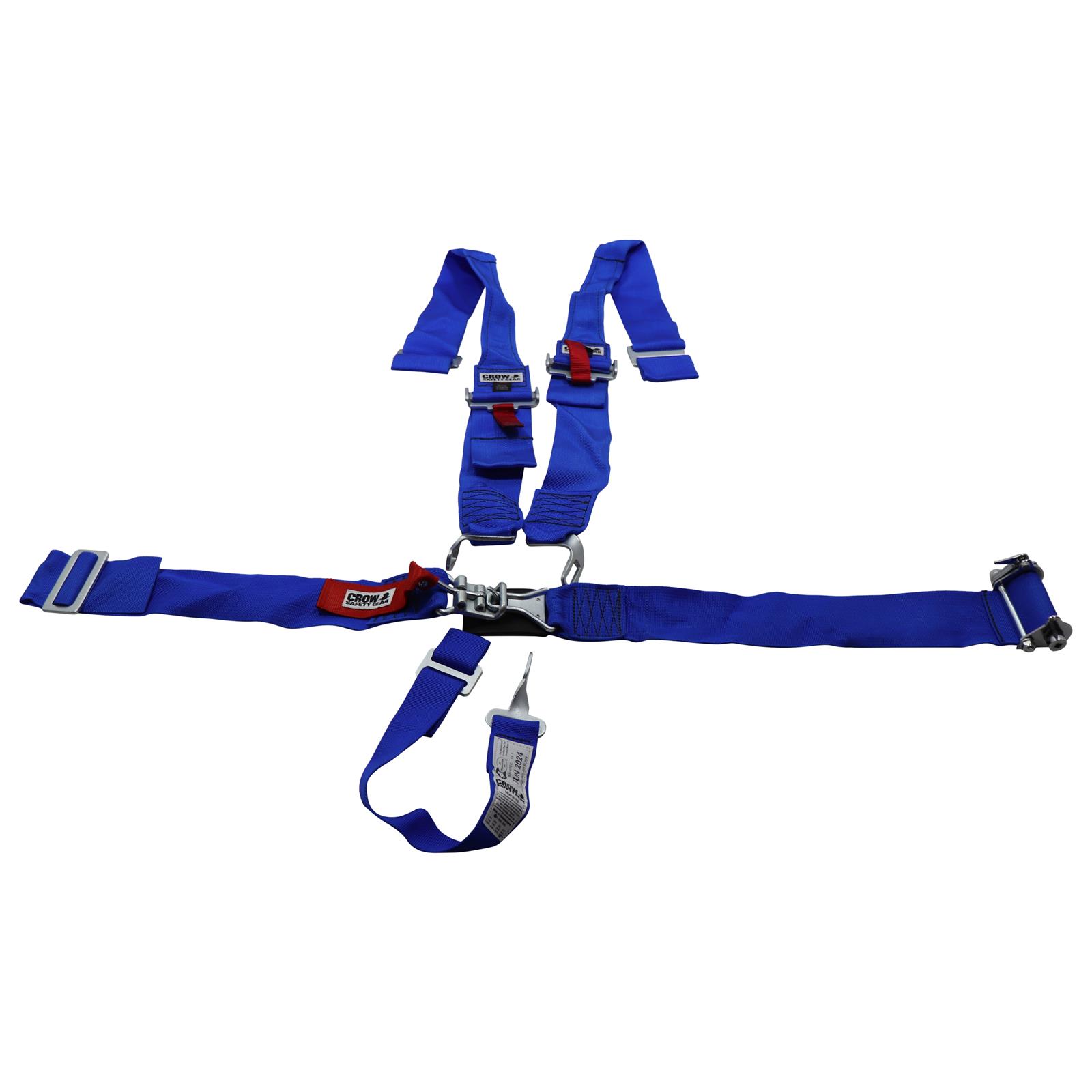 Crow 40063 5-Way Ratchet Racing Harness, Blue