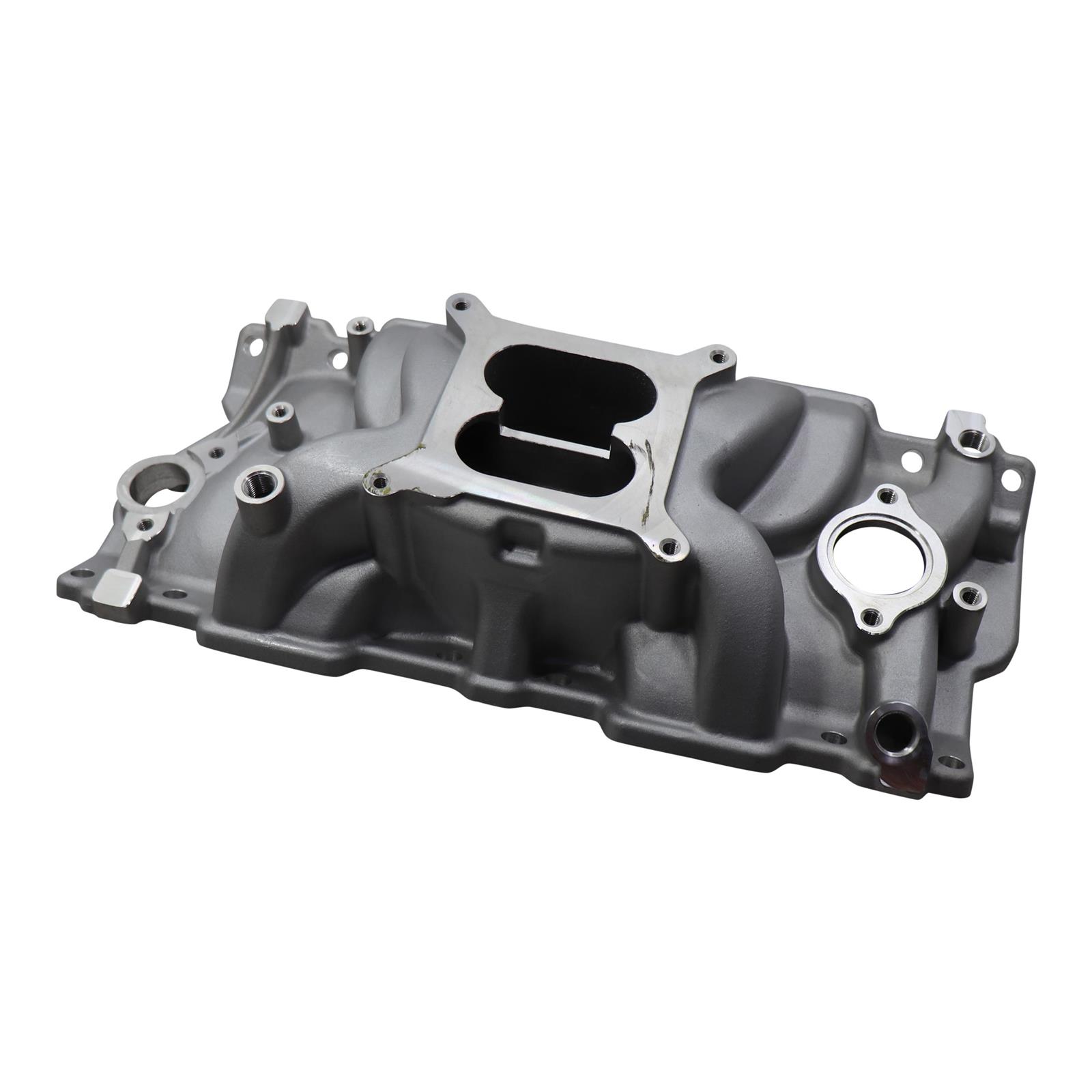 1957-86 SBC Chevy Intake Manifold, Dual Plane, RPM 350 Plain