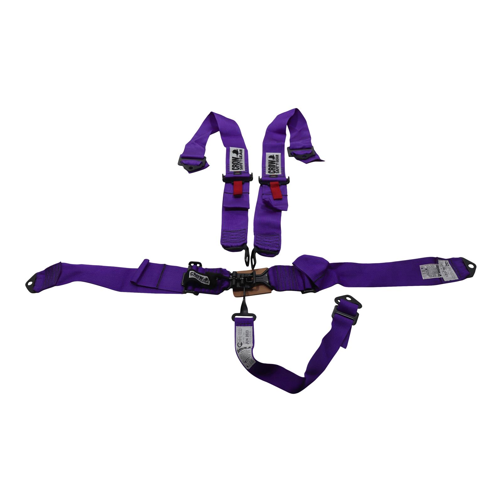 Crow 11005B 5-Way Latch Racing Harness, Purple