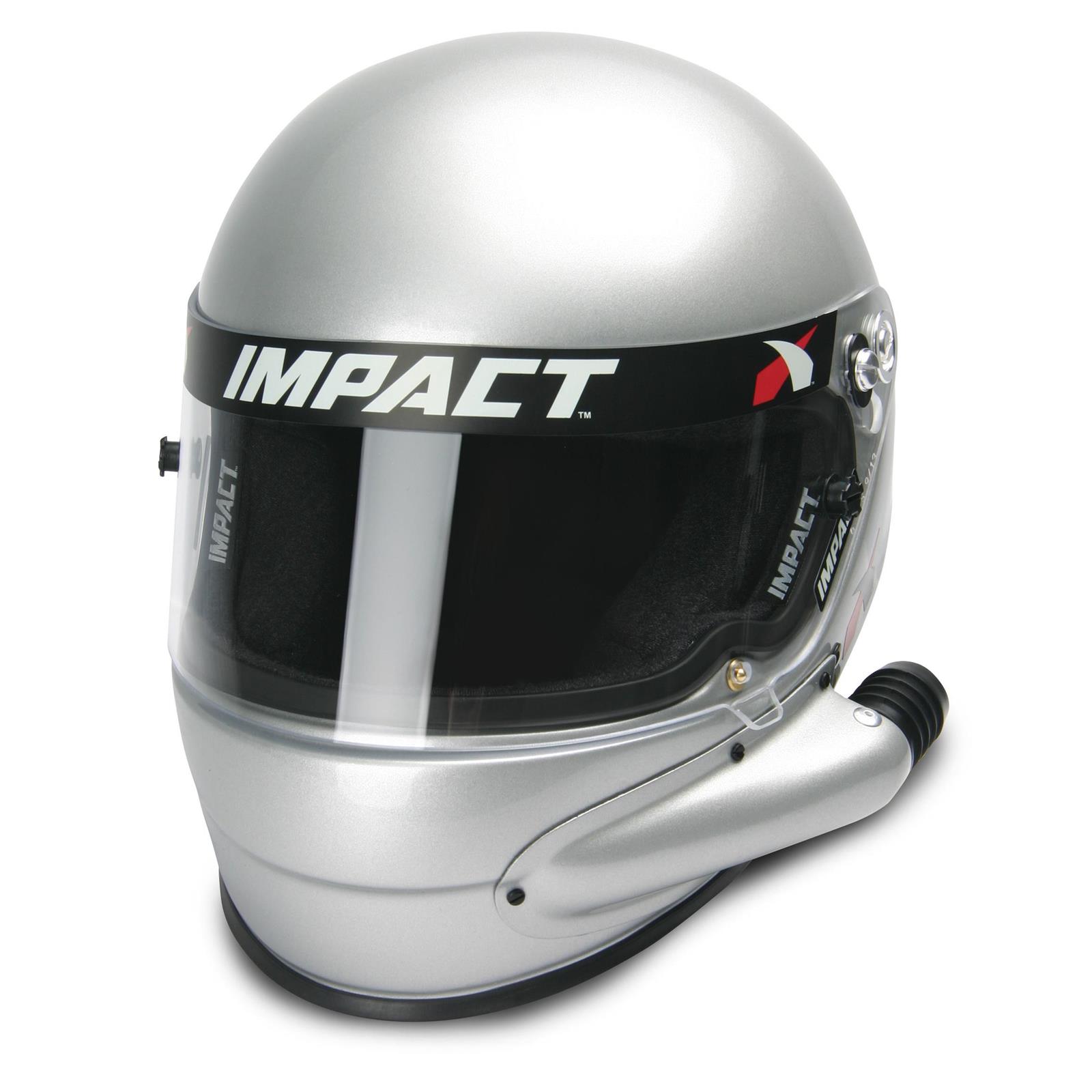 Impact Racing SA2020 1320 Side Air Helmet, Silver, Medium