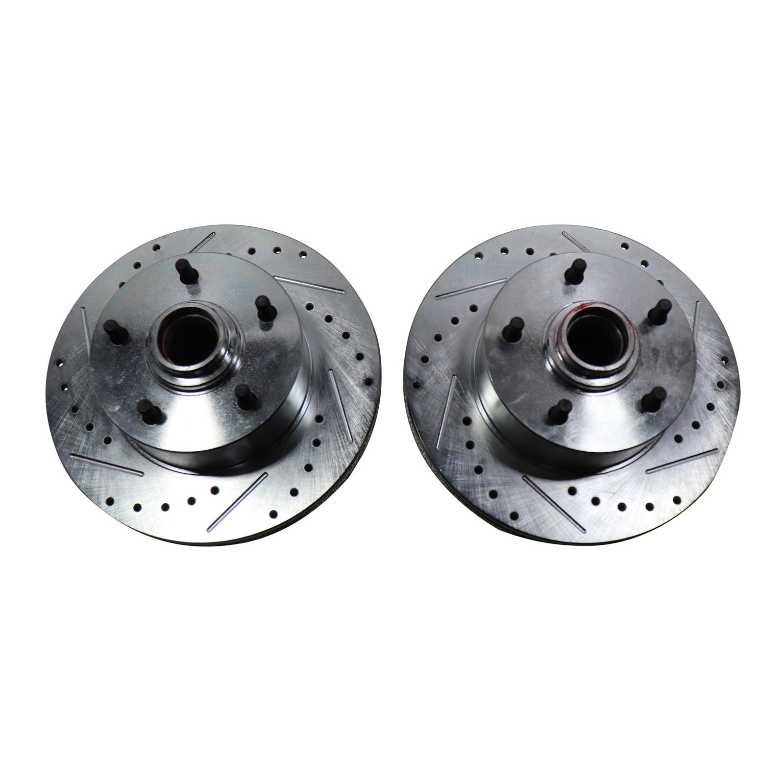 Right Stuff BR02ZDC Disc Brake Rotors, Drilled, Camaro/Nova, Pair