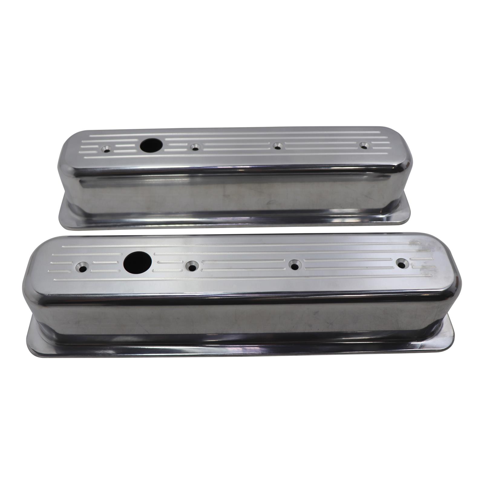 1987-Up Small Block Chevy Tall Valve Covers, Ball Milled