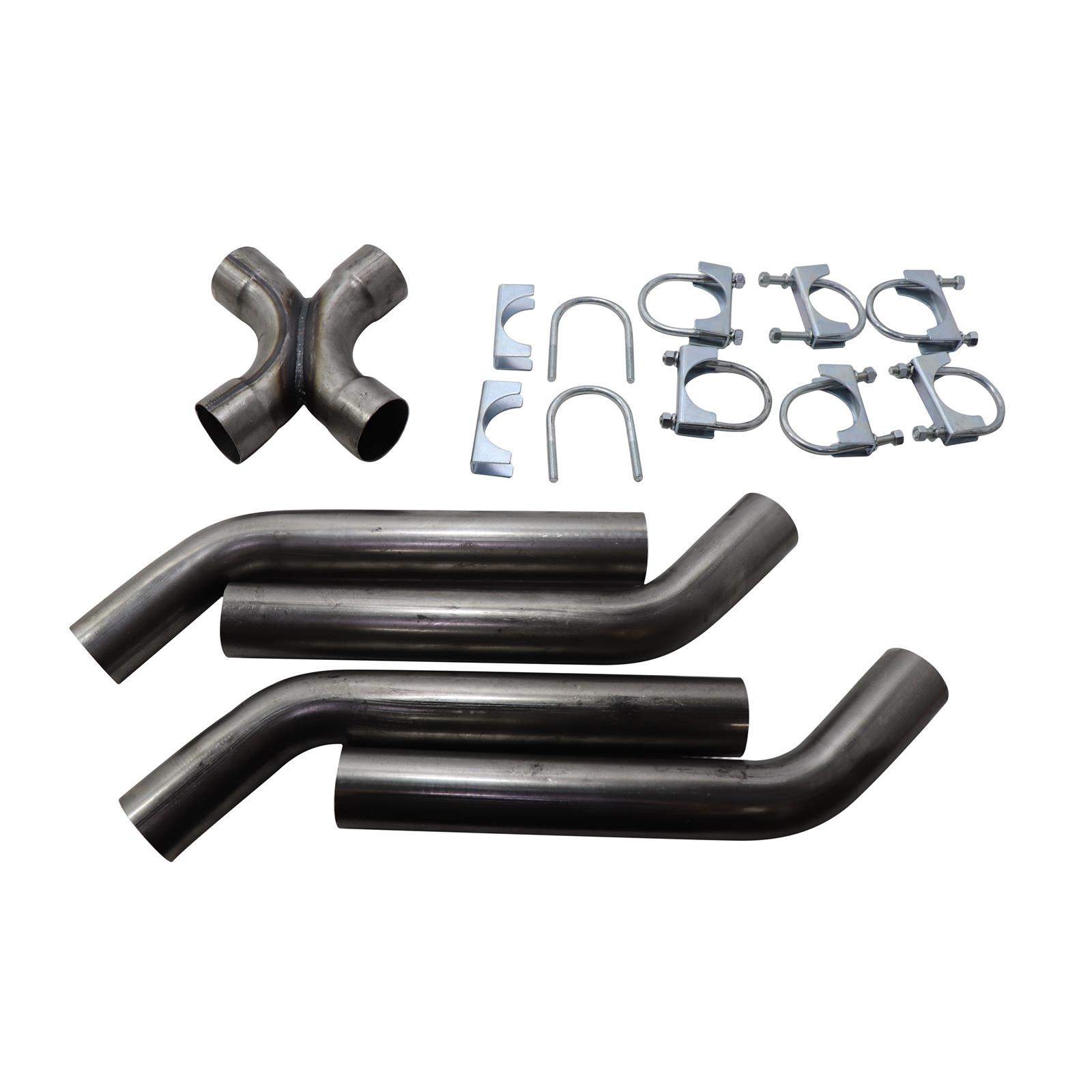 Universal Dual Exhaust Mandrel X-Pipe Balance Tube Kit, 2-1/2 Inc