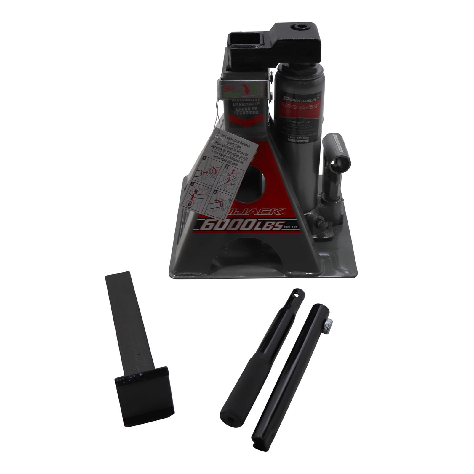 Powerbuilt 620471 Unijack Bottle Jack/Jackstand, 6000 Lb.