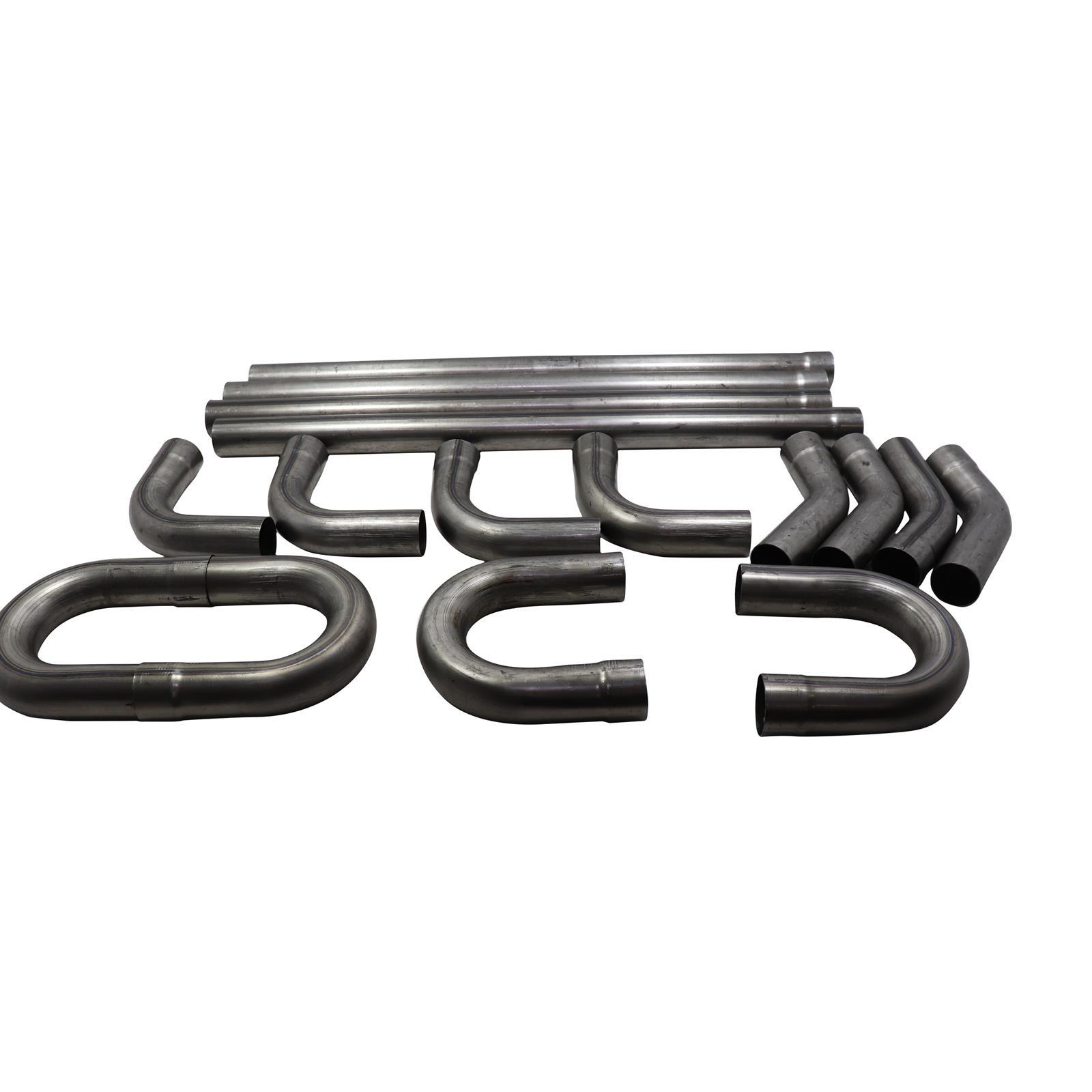Universal Mild Steel Dual Exhaust Mandrel Bend Kit, 3 Inch