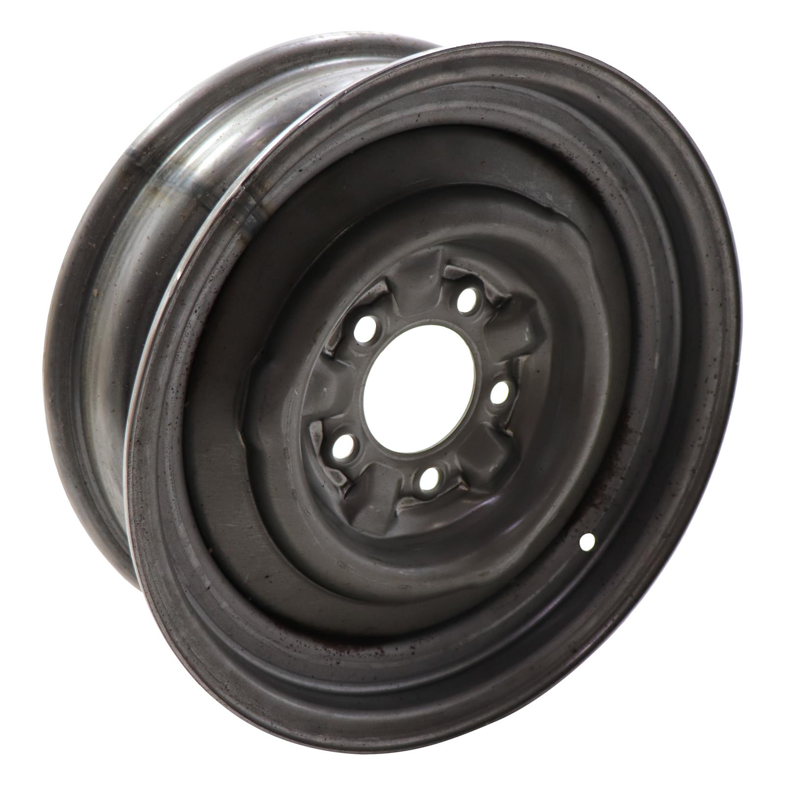 Speedway O/E Style Hot Rod Raw Steel Wheel, 15x5, 5 on 4.75, 3.0