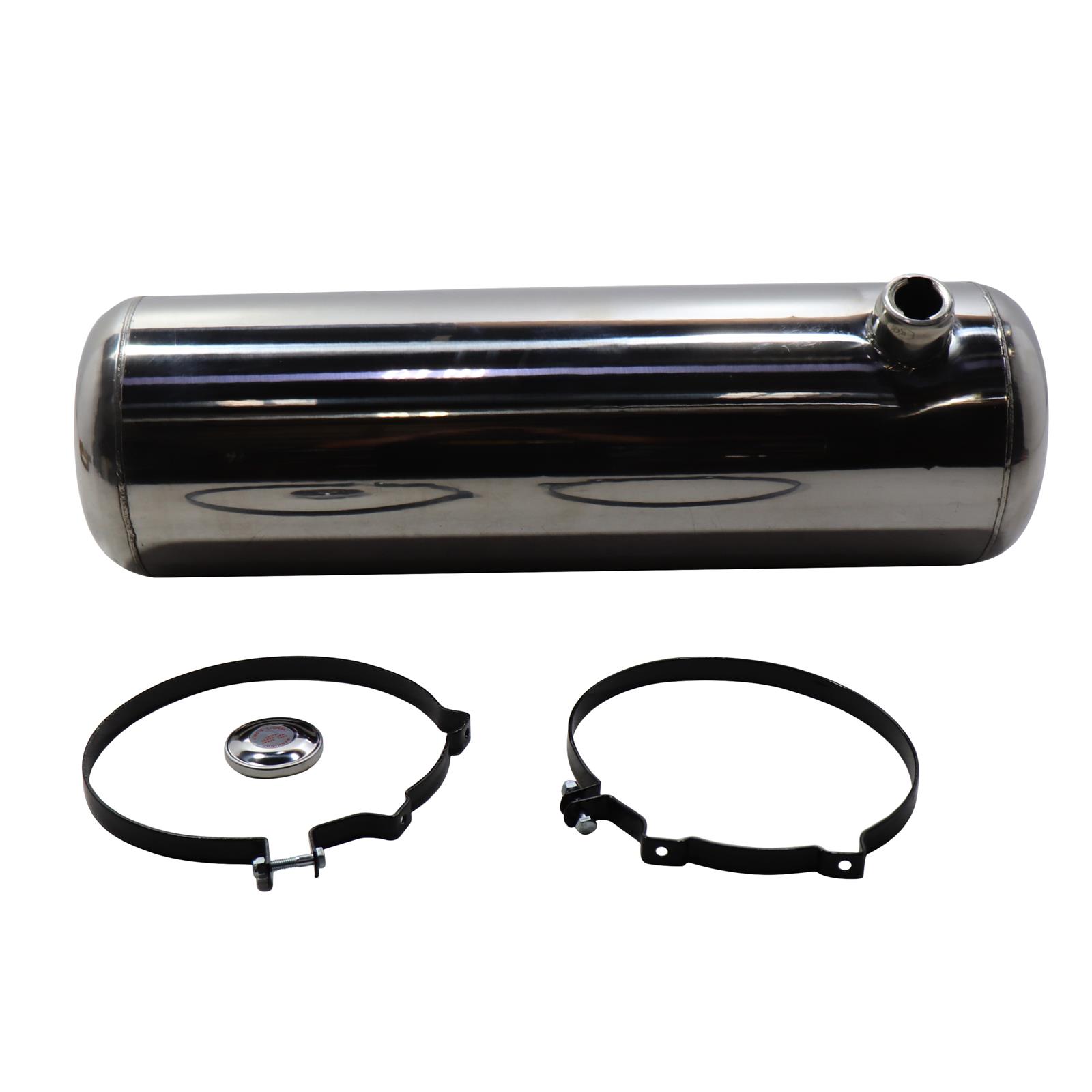 EMPI 3898 Pol Stainless Steel Fuel Tank, 10x33 In, End Fill, 10.5