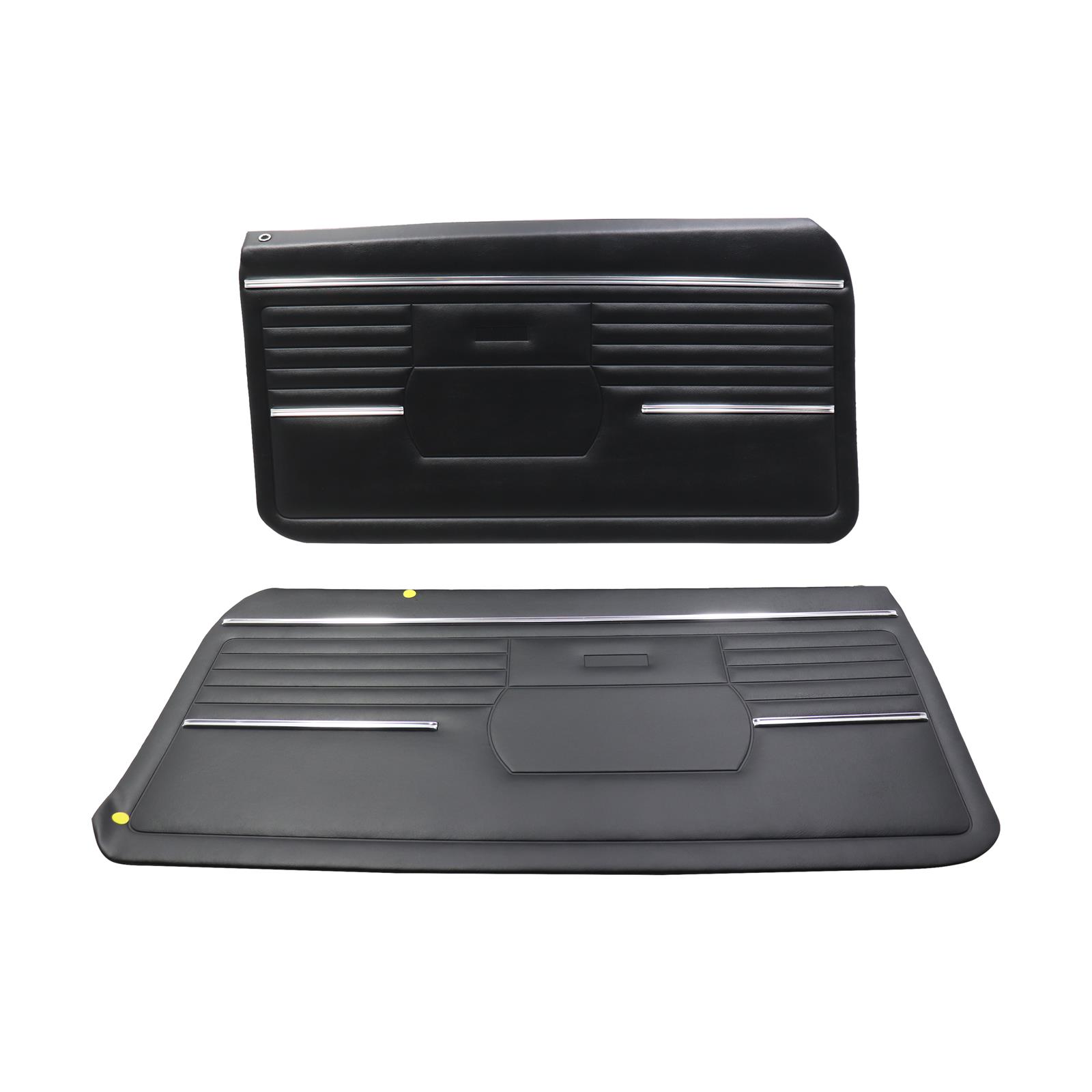 PUI PD210 1968 Camaro Standard Front Door Panels, Black, Pair