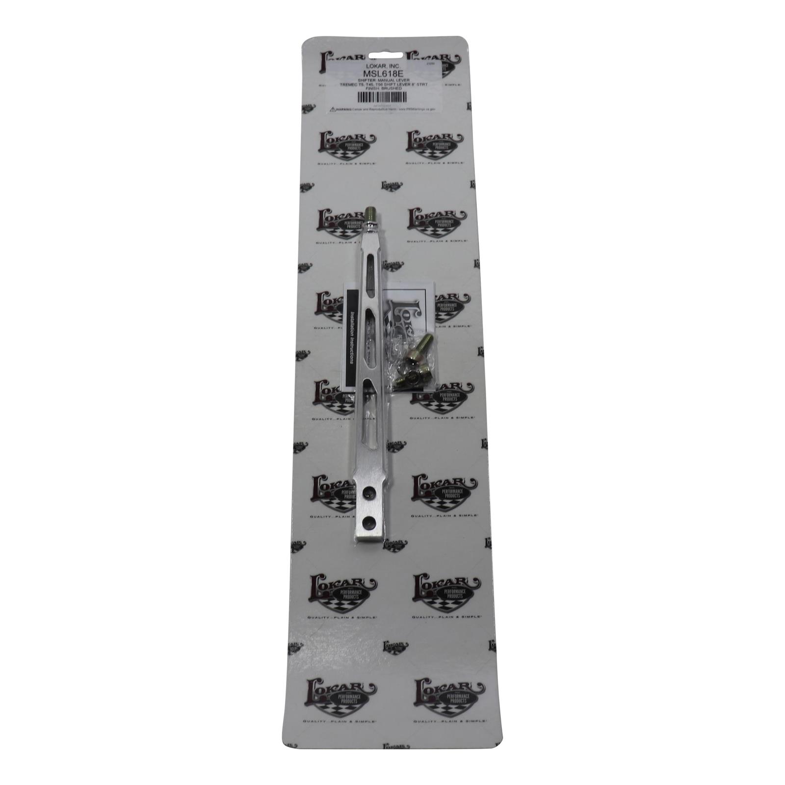 Lokar MSL618E Tremec T5/T45/T56 Manual Trans Shift Lever, 8 Inch