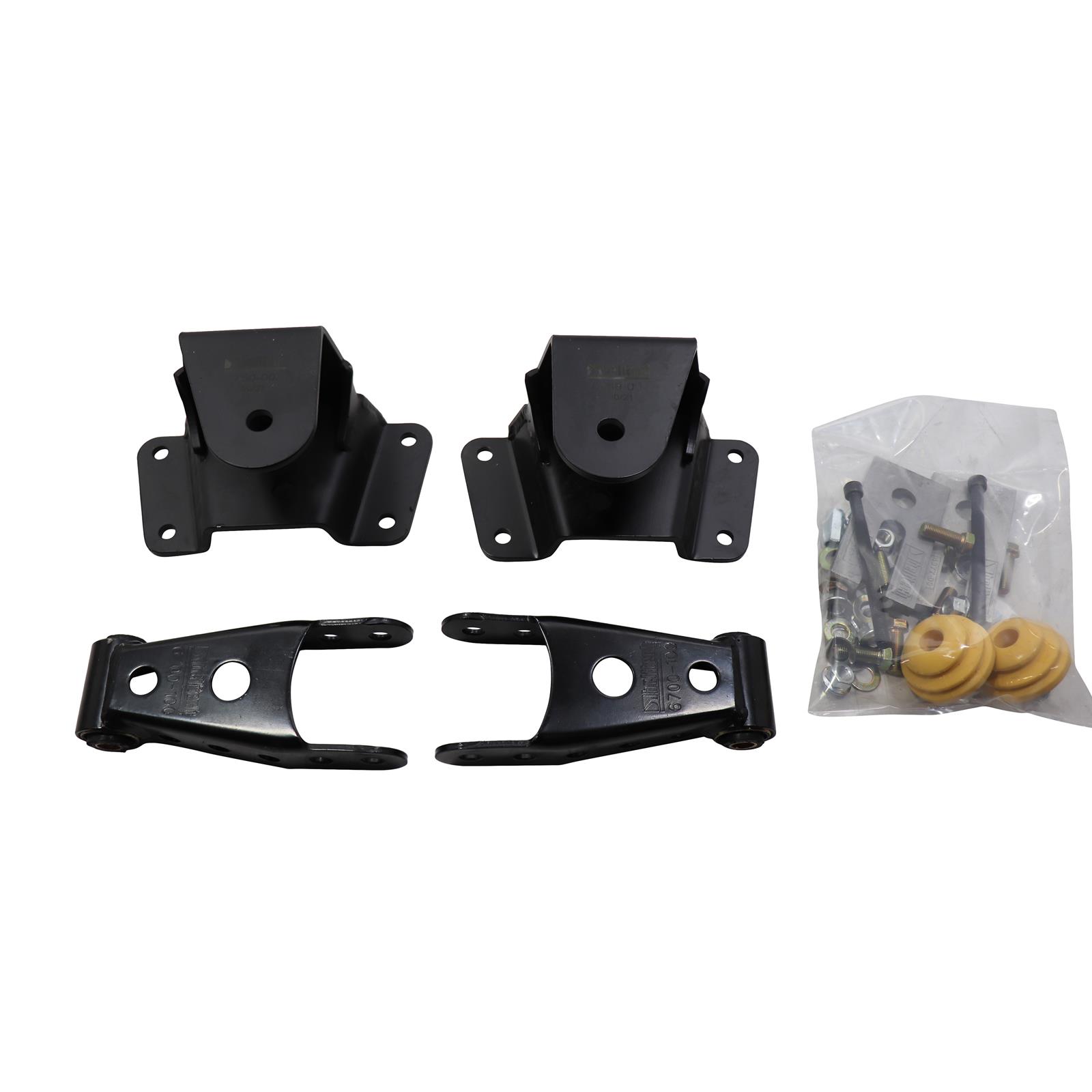 Belltech 6750 Shackle/Hanger Kit, 75-91 GM C30 Truck, 4 Inch Drop
