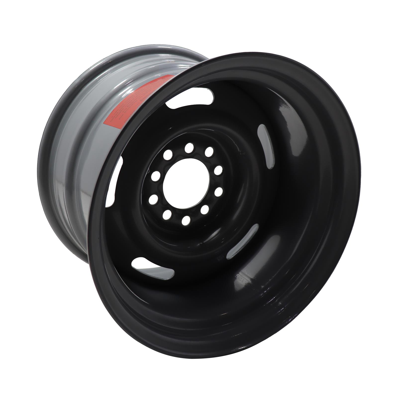 GM Dual Pattern Silver 15x10 Rally Wheel, 4.5 Inch-4.75 Inch