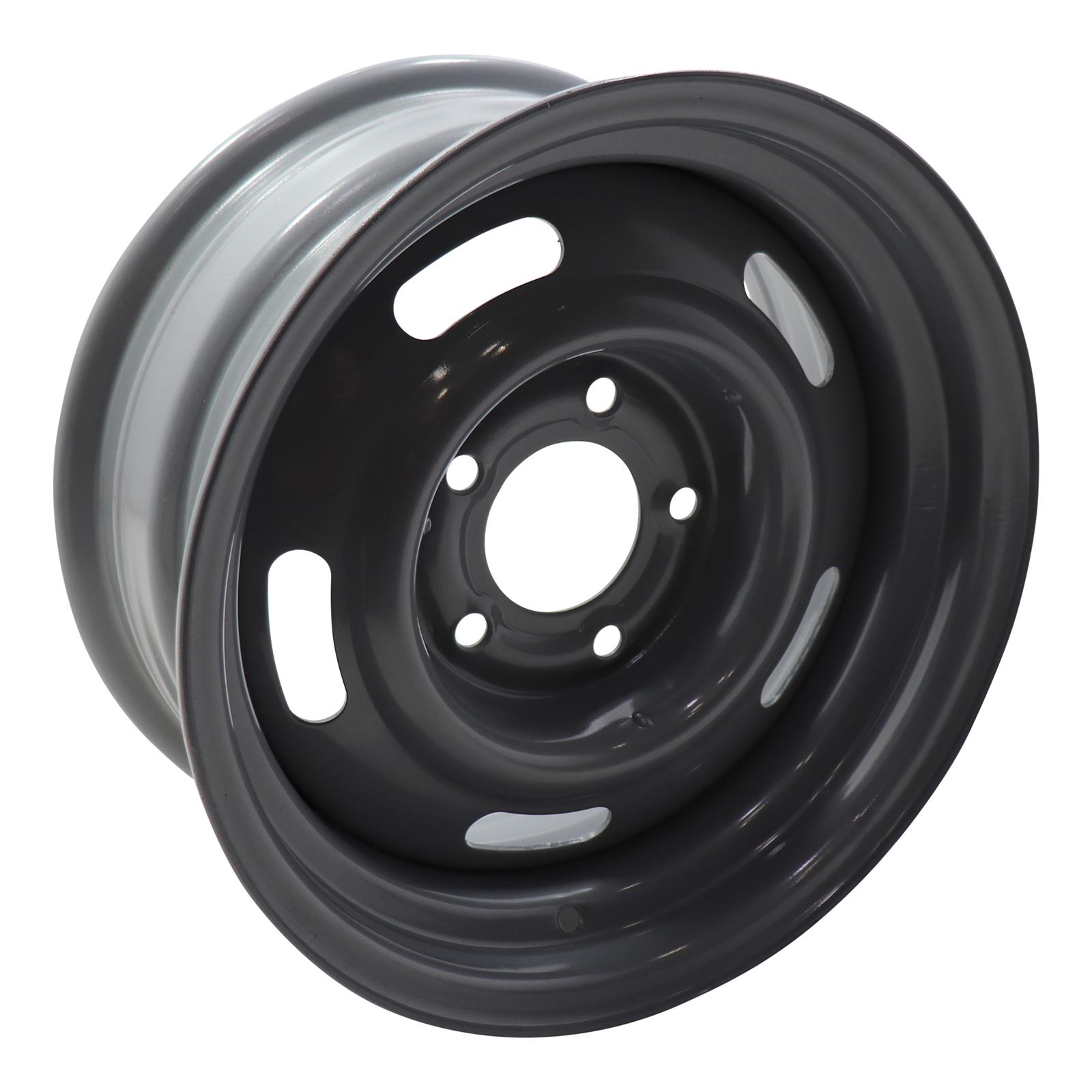 GM Rally Truck Wheel, 5 On 5 Inch Bolt Pattern, 15X7, Silver