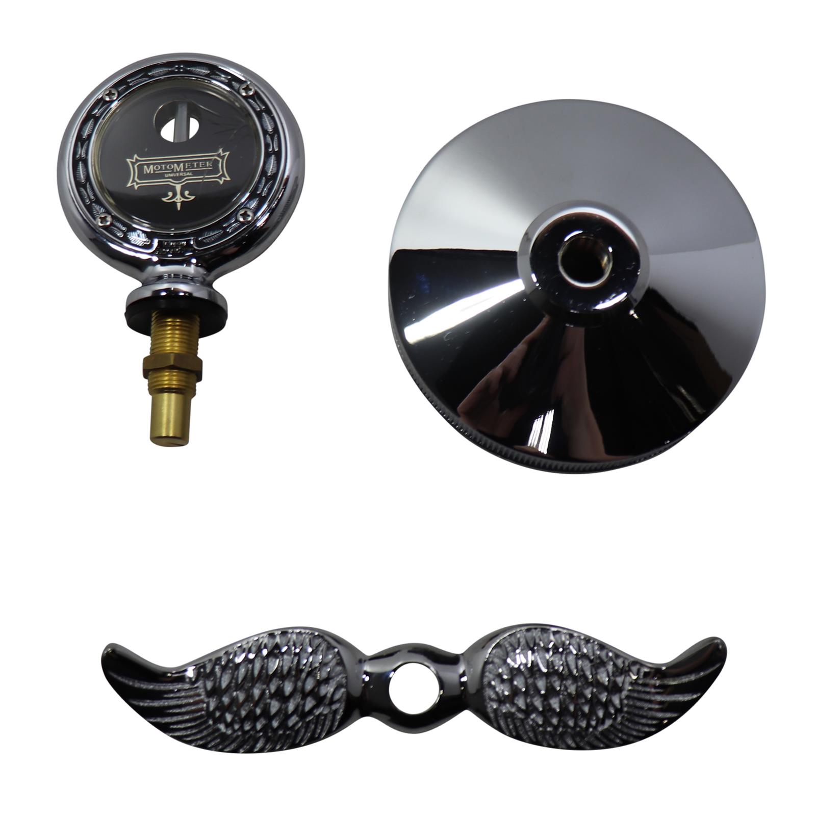 United Pacific 30359 Chrome Aluminum Boyce Motometer,Chrome Wings