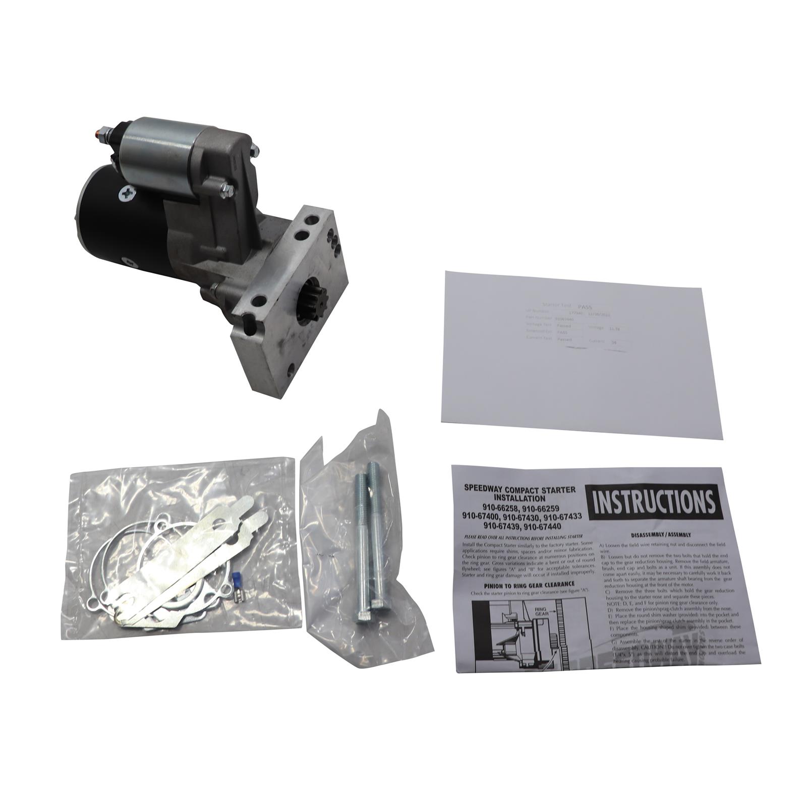 Chevy V8 Mini Starter, Compact, High Torque, SBC, BBC, 1.4 kW