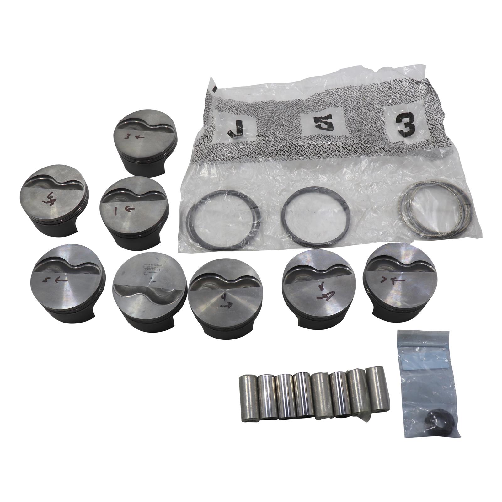 MAHLE 930223065 PowerPak Piston And Ring Kit, Flat Top, LS, STD