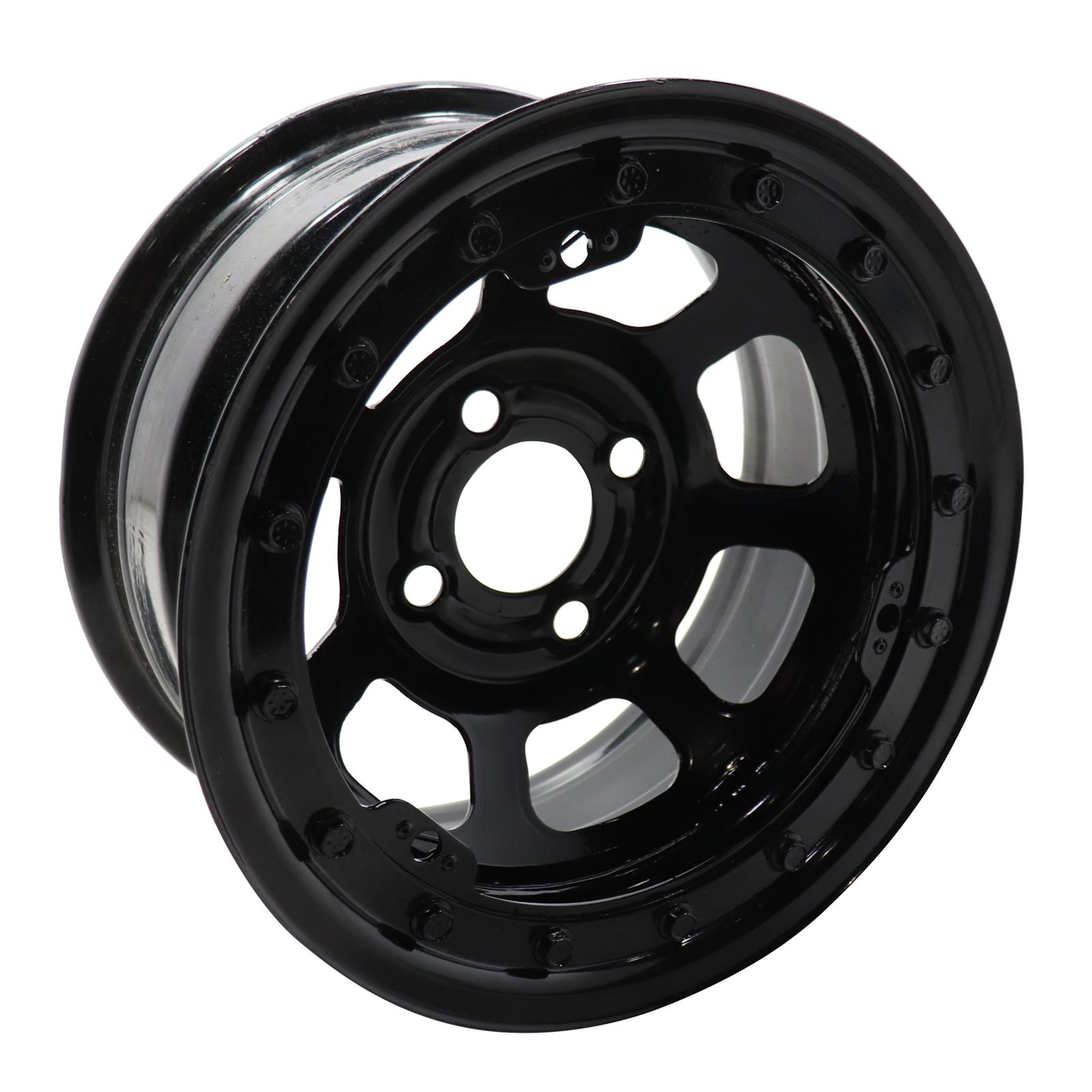 Bassett 13 x 7 Beadlock Racing Wheel, 3 Backspace, Black 4x4.25